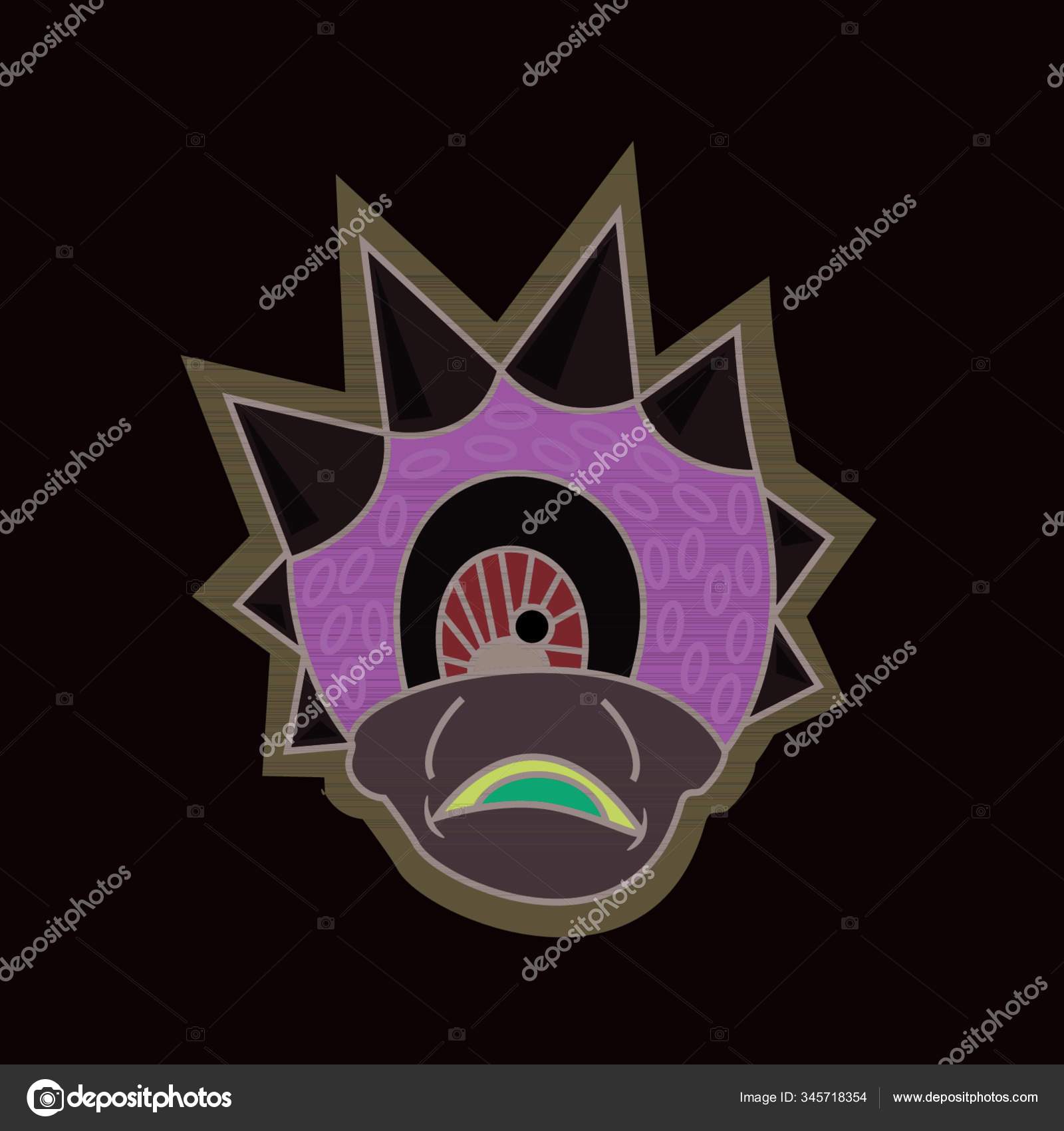 Computer Virus Green Horns White Background Stock Vector Image by ...