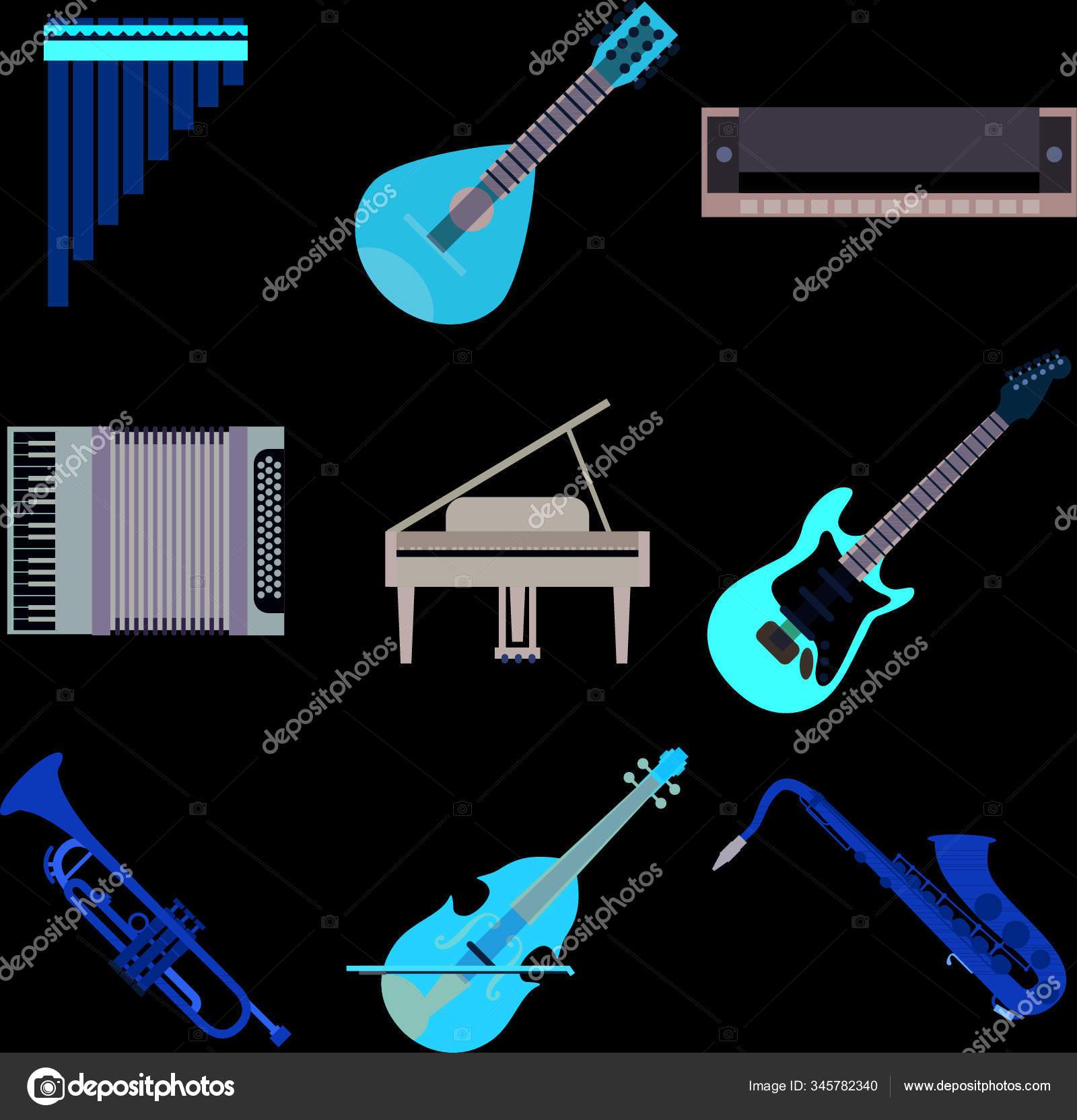 Vector Image Collection Musical Instruments Stock Vector Image by ...