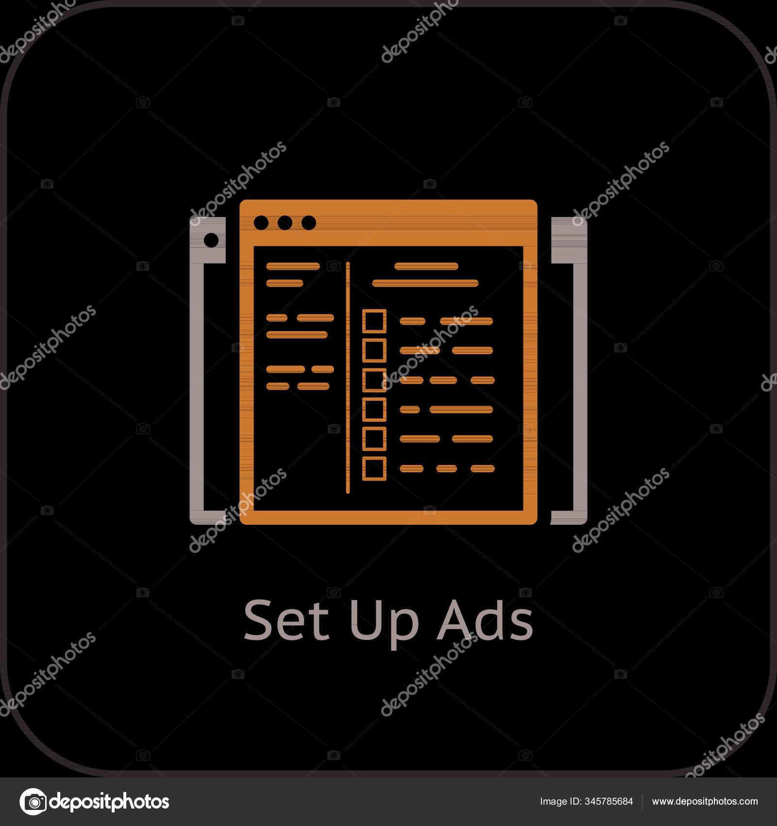 Set Ads Icon Business Finance Isolated Illustration Web Pages Campaign ...