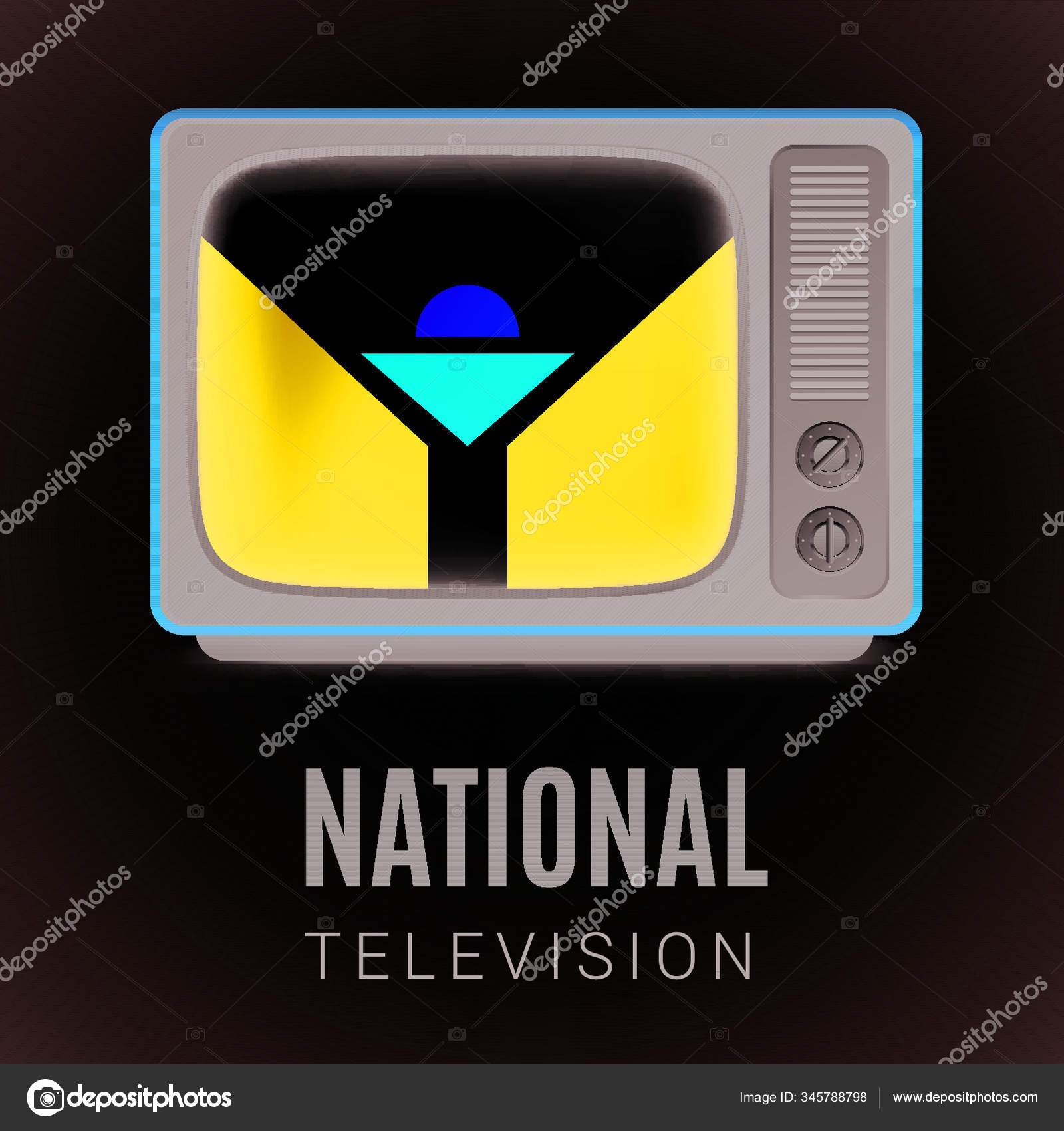 Vintage Flag Saint Martin Symbol National Television Tele Receiver Flag ...
