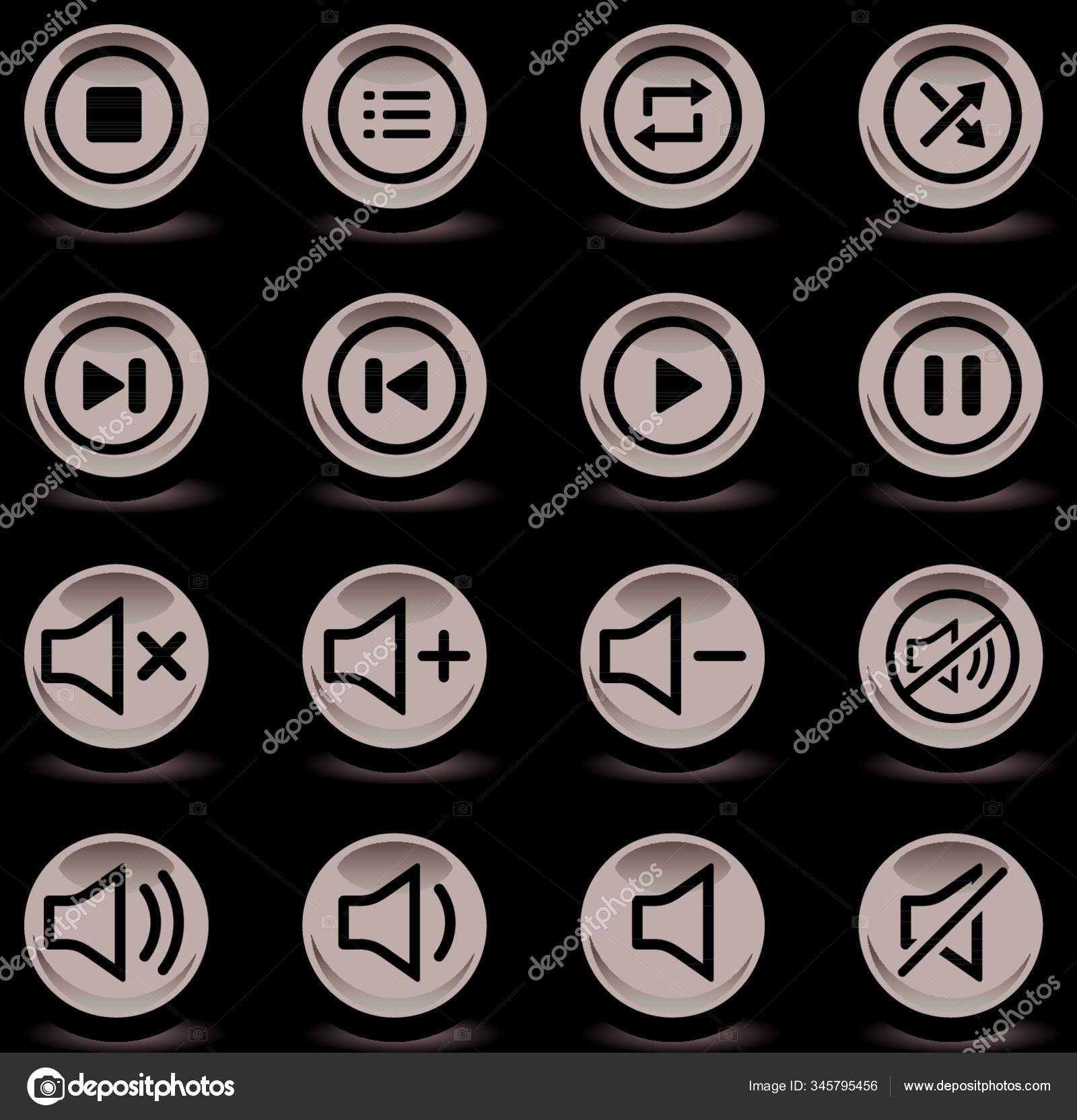 Media Player Simply Symbol Web Icons User Interface Stock Vector by ...