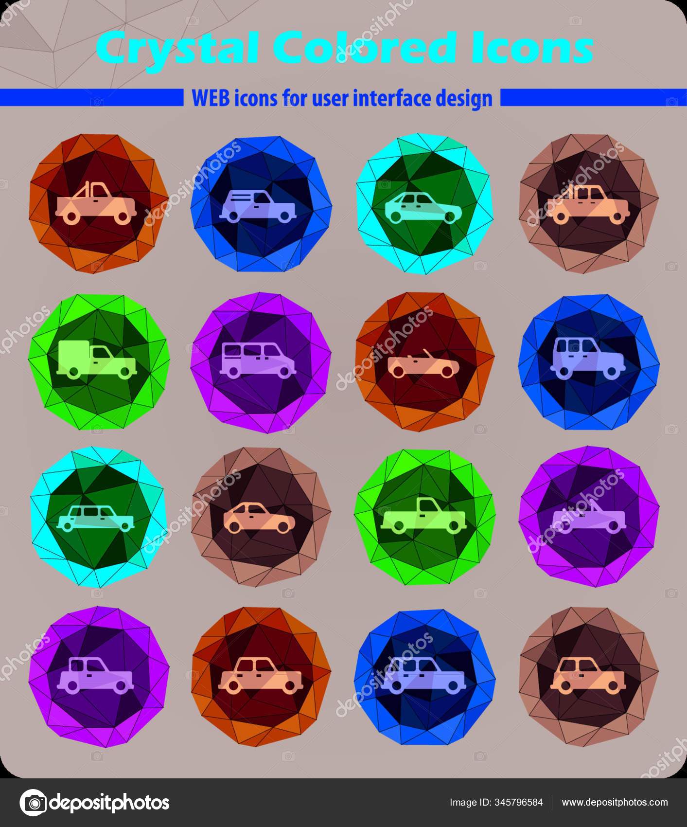 Cars Simply Simply Symbols Web User Interface Stock Vector by ...