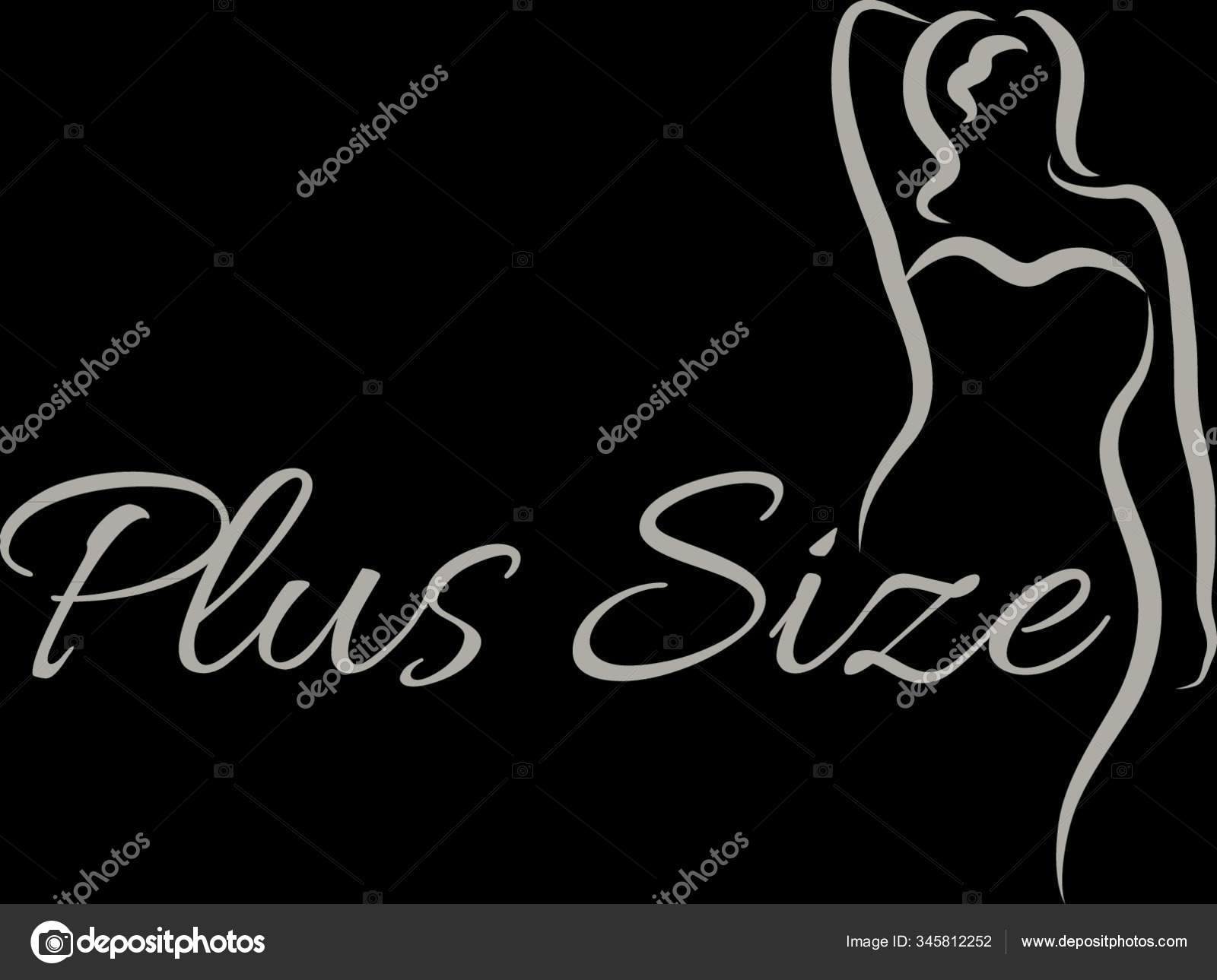 Logo Size Woman Curvy Woman Symbol Logo Vector Illustration Stock ...