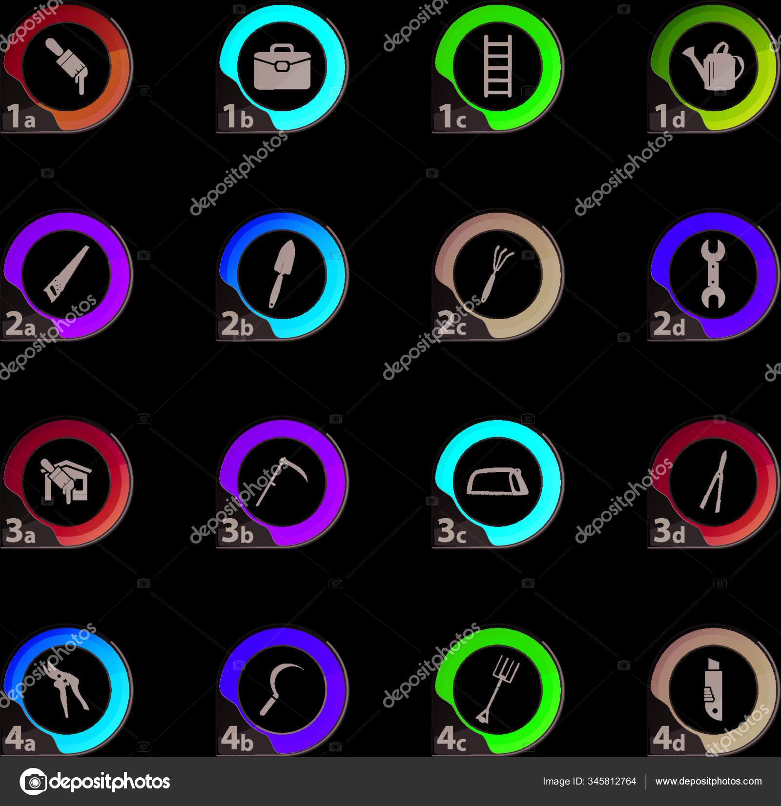 Work Tools Web Icons User Interface Design Stock Vector Image by ©YAYImages #345812764