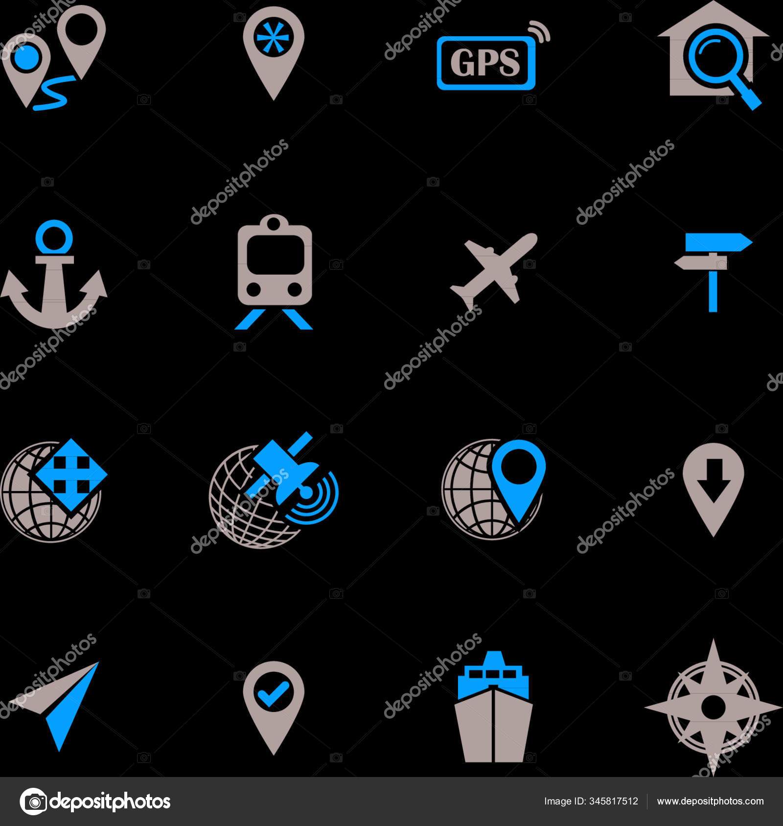Navigation Icon Set Web Sites User Interface Stock Vector Image by ...