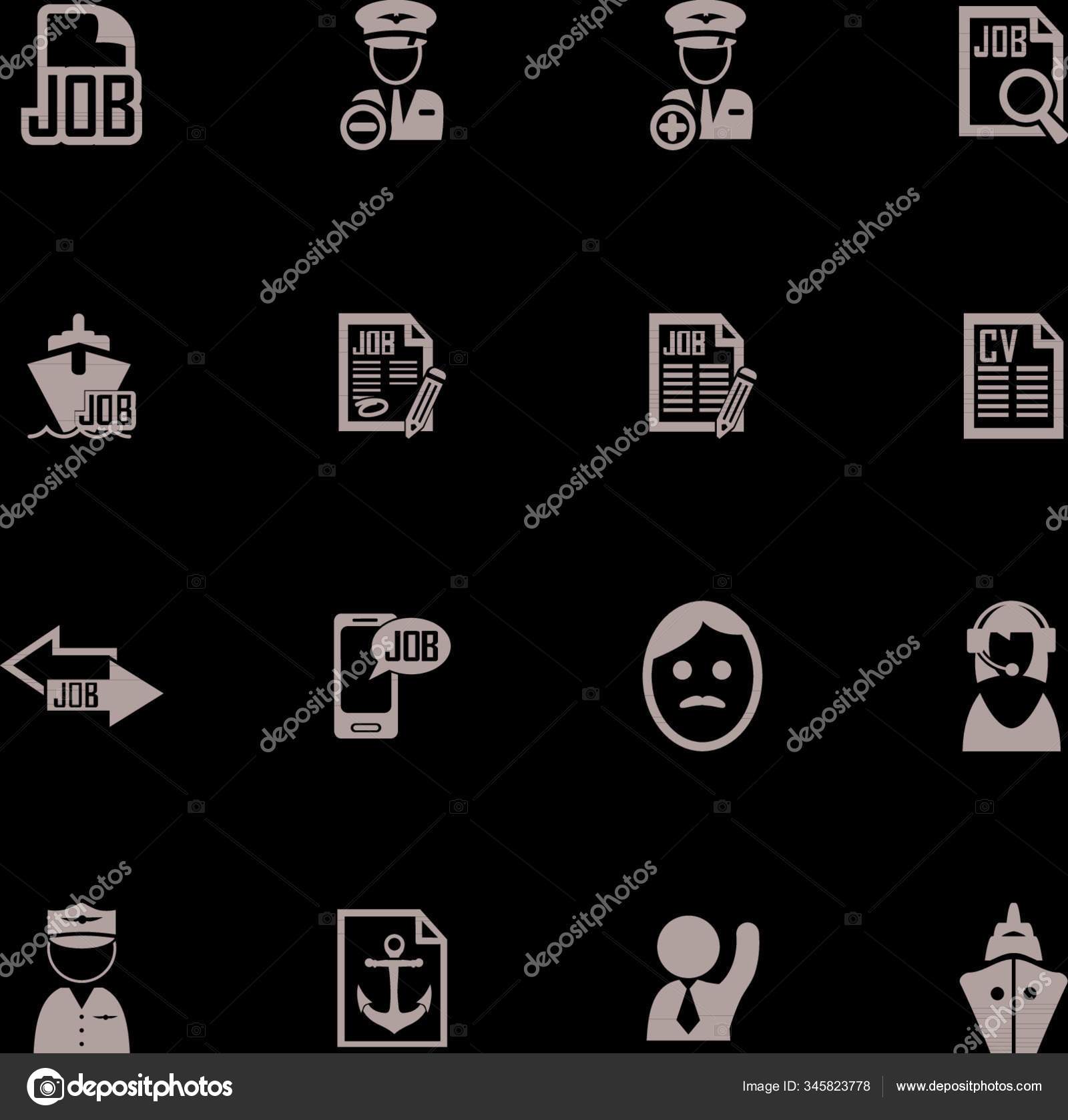 Job Icon Set Web Sites User Interface Stock Vector Image by ©YAYImages ...