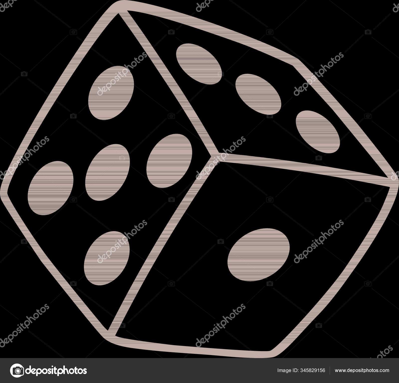 White Dice Risk Taker Gamble Vector Art Illustration Stock Vector by ...