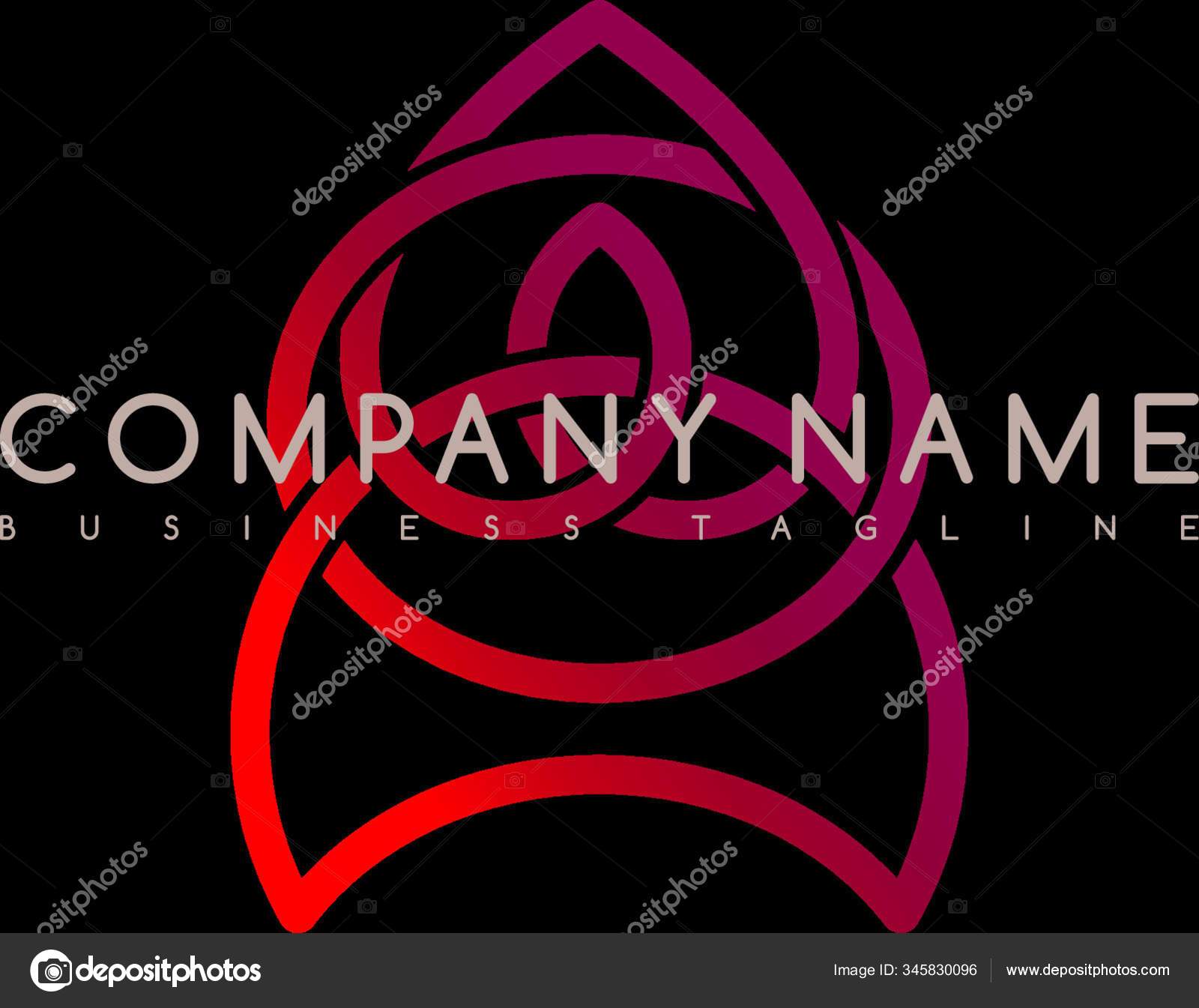 Vector Business Emblem Blue Knot Symbol Curve Looped Icon Logo Stock ...