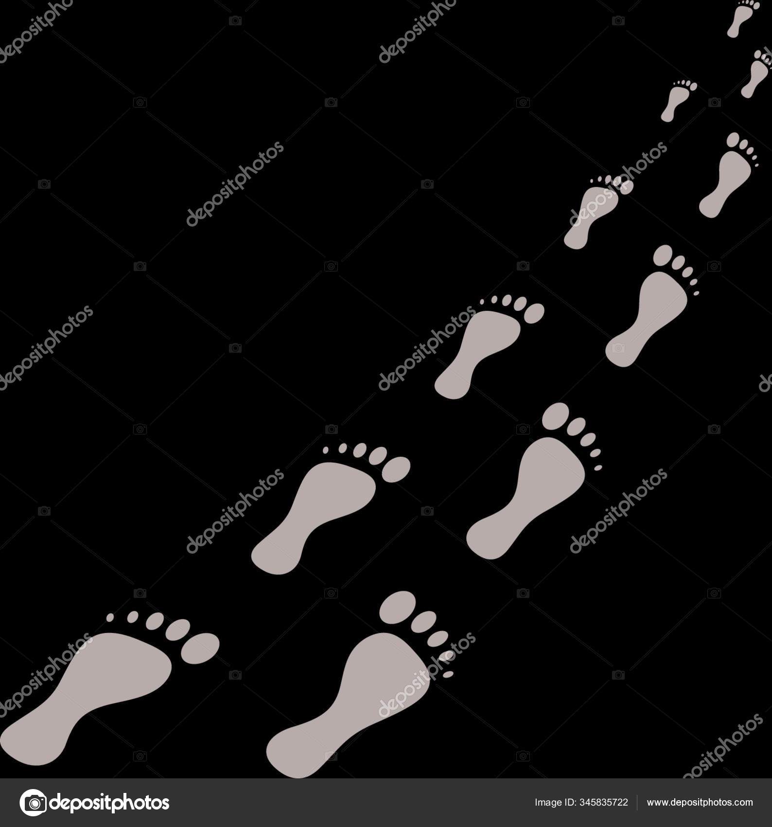 Cetak Kaki Ikon Vektor Pada Latar Belakang Putih Footprint Vector ...