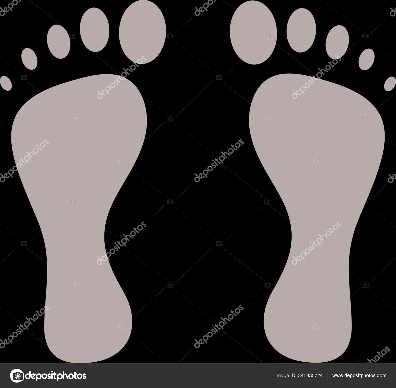 Cetak Kaki Ikon Vektor Pada Latar Belakang Putih Footprint Vector ...