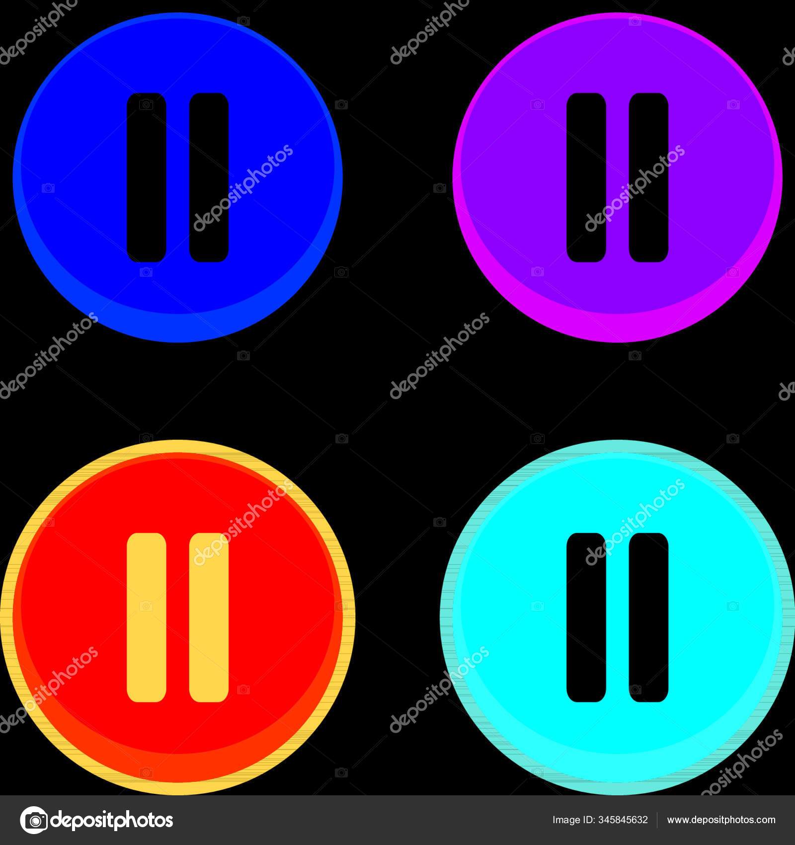 Color Game Asset Menu Icon Button Vector Art Illustration Stock Vector ...