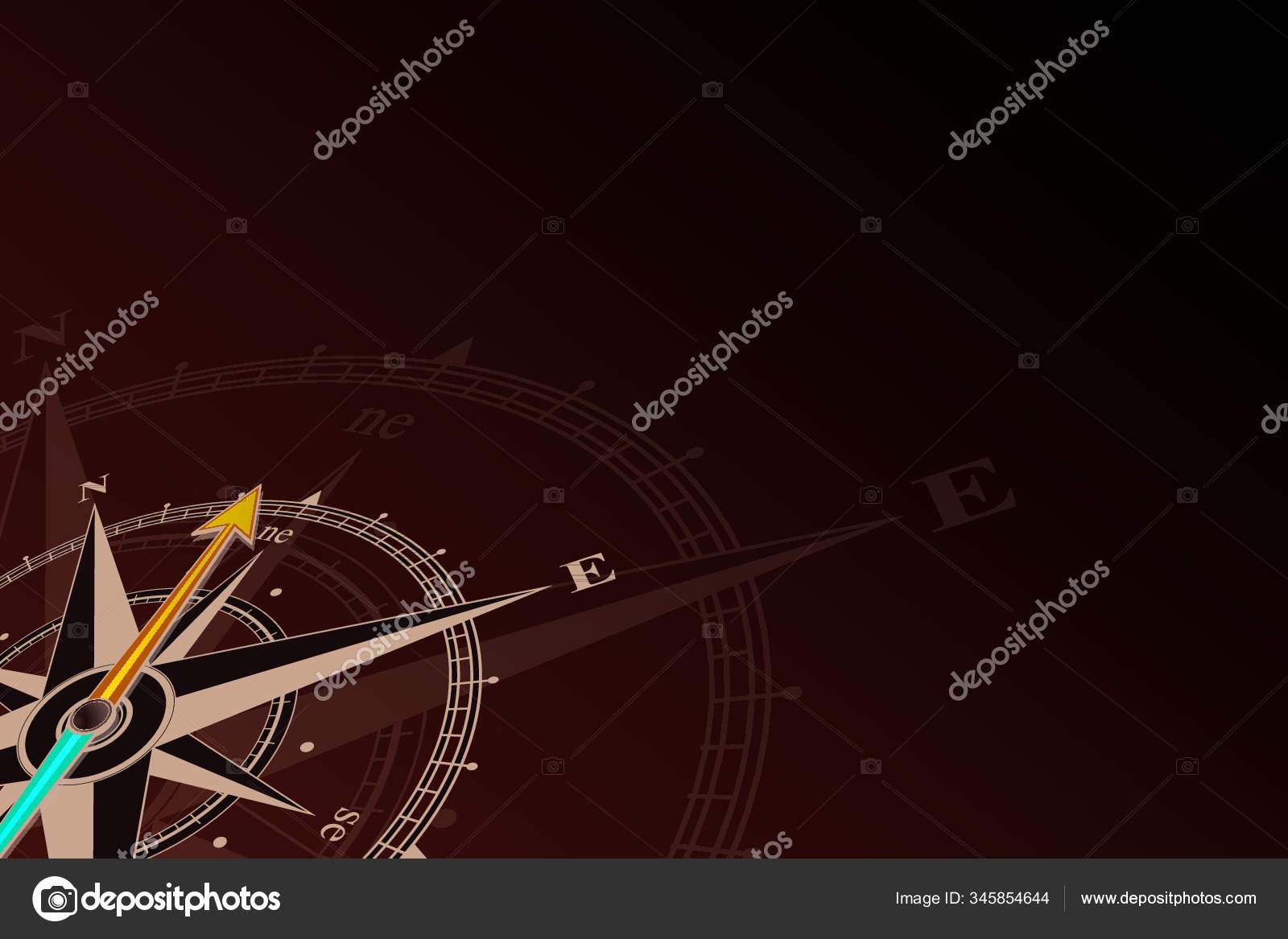 Compass Northeast Compass Wind Rose Arrow Points Northeast Compass Blue ...