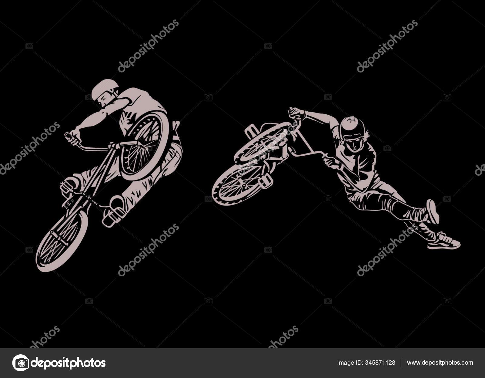 Bikers White Background Extreme Theme Modern Print Vector Design ... Bikers White Background Extreme Theme Modern Print Vector Design ...