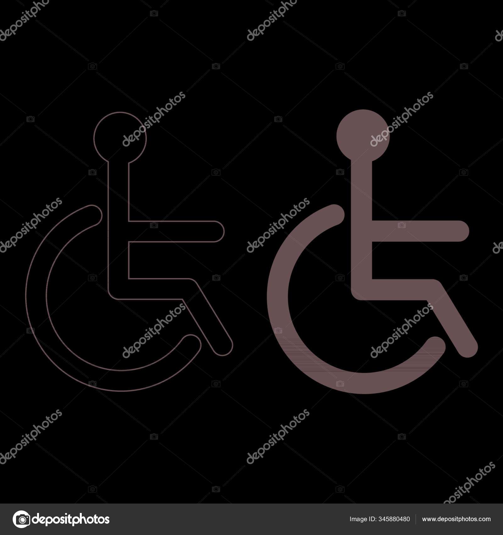 Sign Disabled Grey Color Icon Stock Vector Image by ©YAYImages #345880480