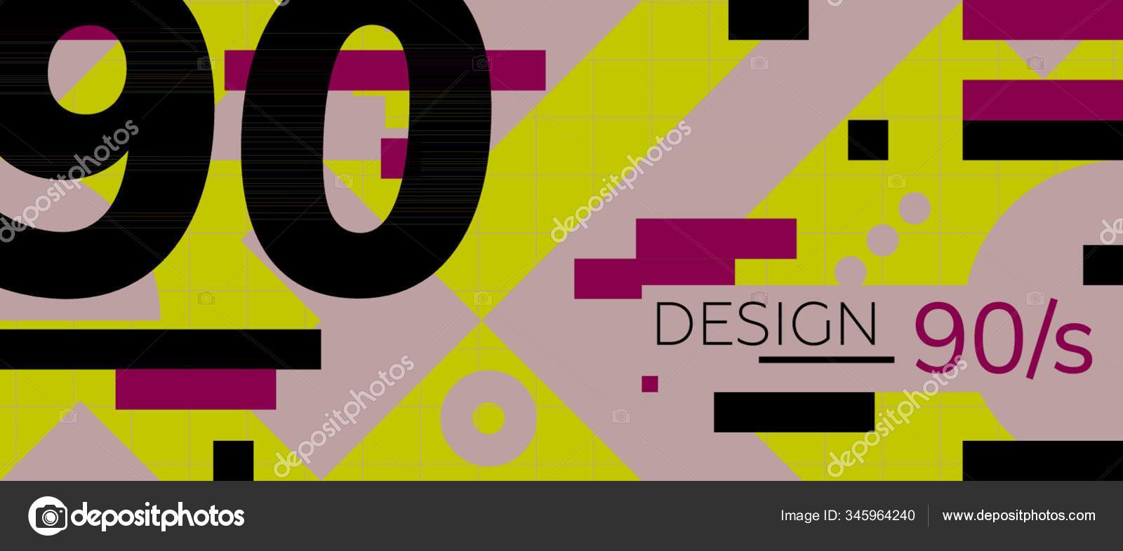 Abstract Retro Background Back 90S Vector Illustration Gradient Glitch ...
