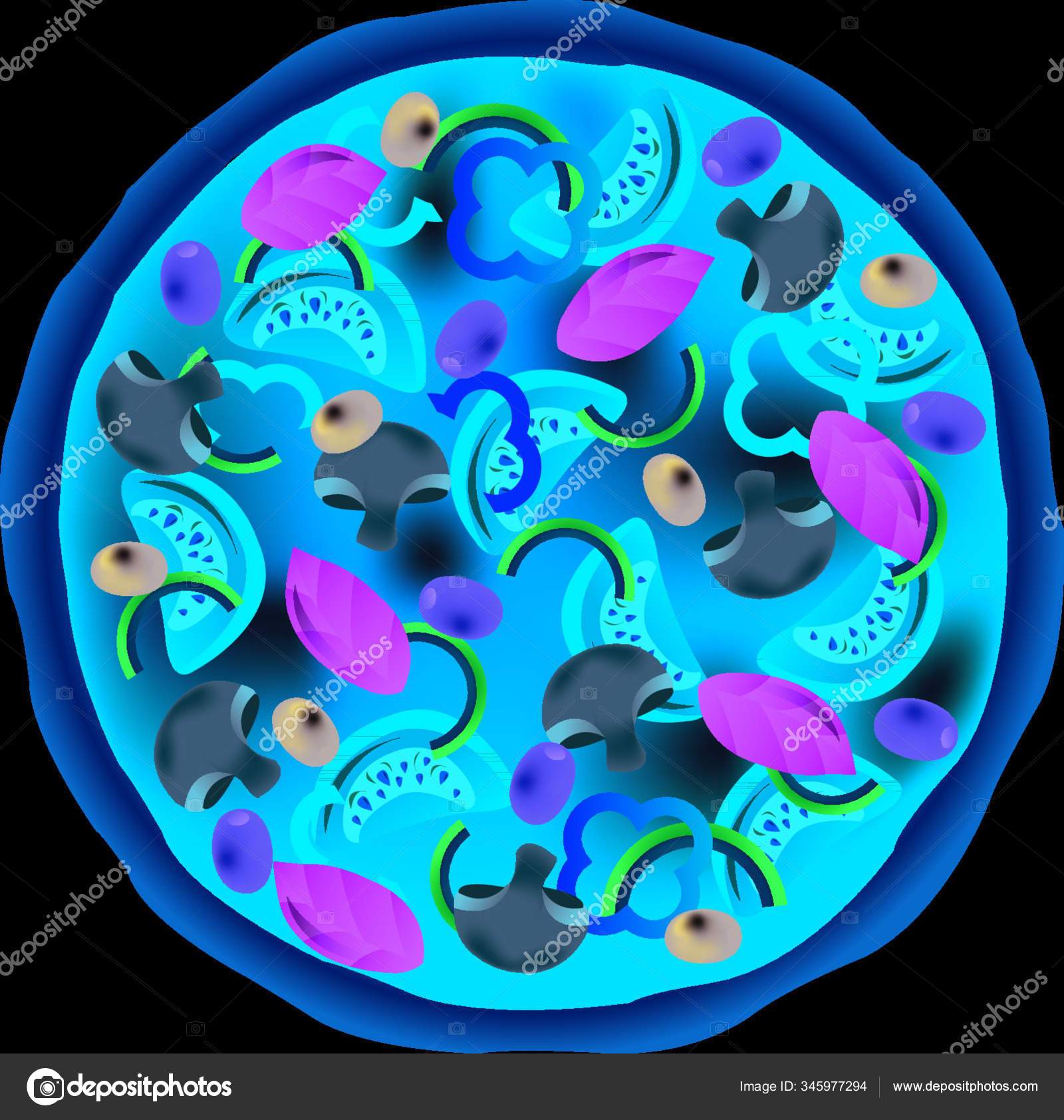 Pizza Gradient Mesh Vector Illustration Stock Vector by ©YAYImages ...