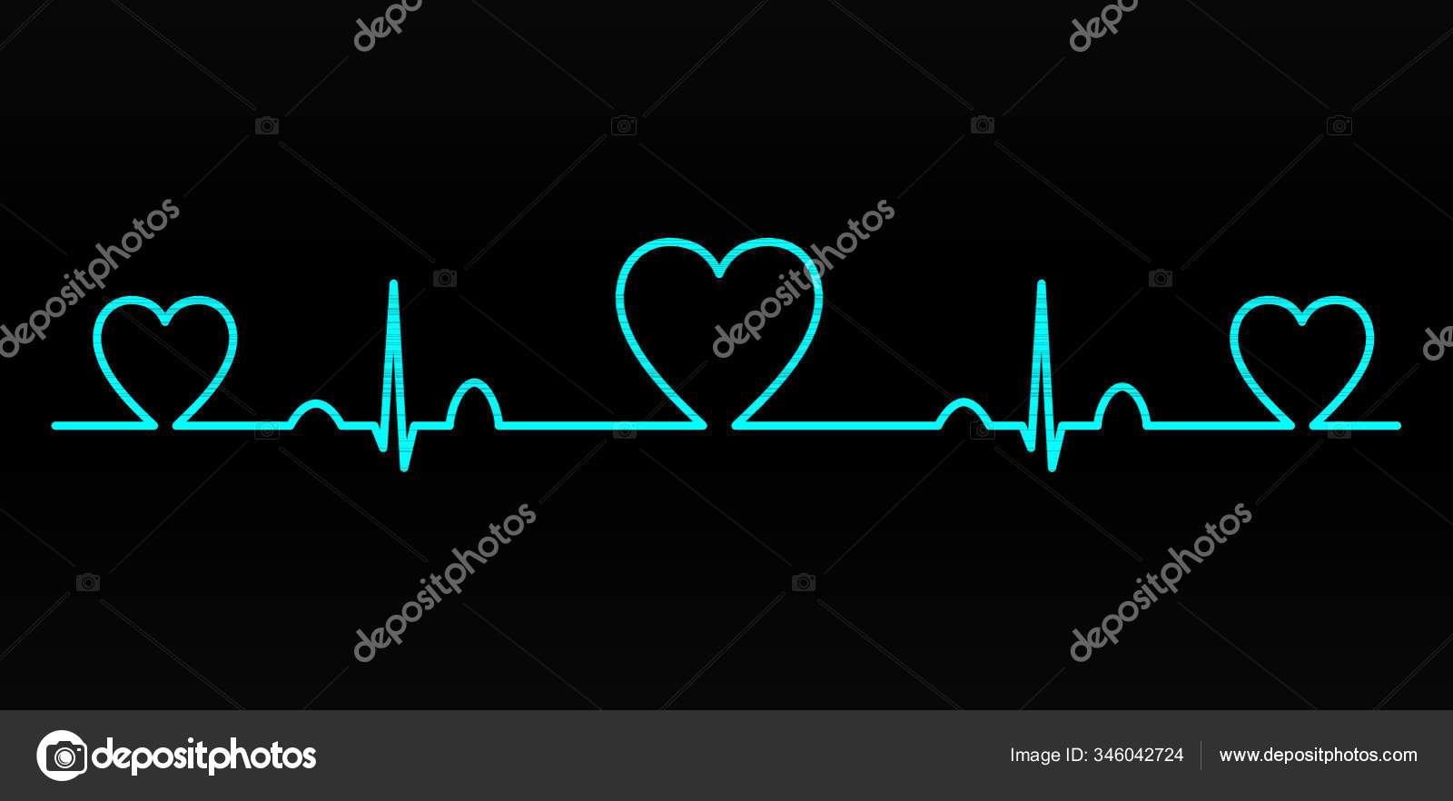 Tablas Cardiograma Cardíaco Vectorial Vector de stock #346042724 de ...