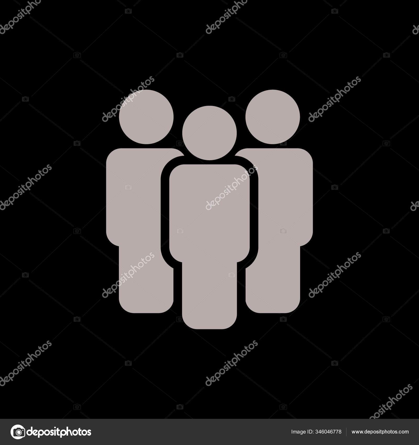 Emberek Ikonja Vektor Csapat Jel Elszigetelt Fehér Háttérrel Férfiak ...