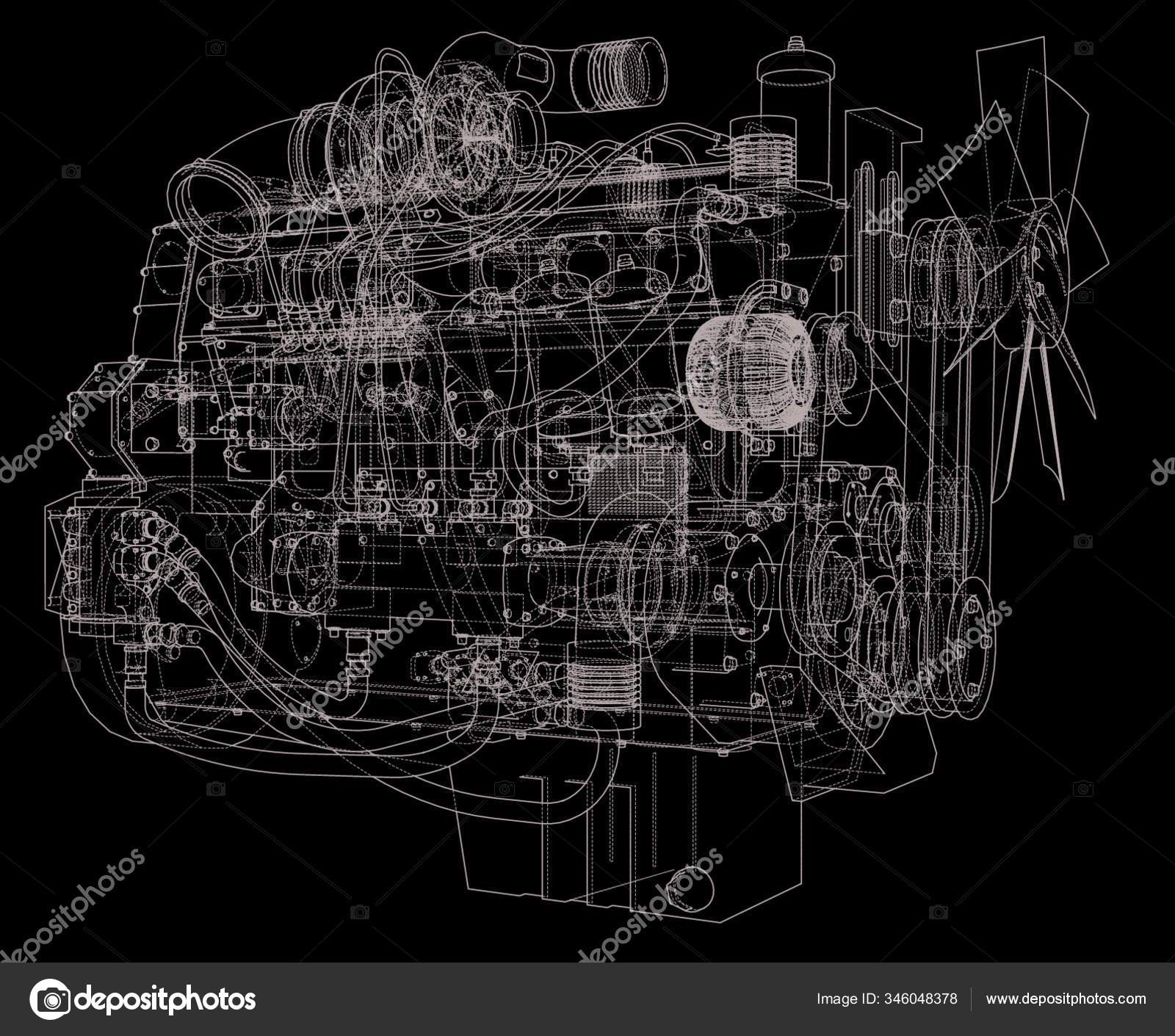 Car Engine Vector Eps10 Format Rendering Stock Vector by ©YAYImages ...