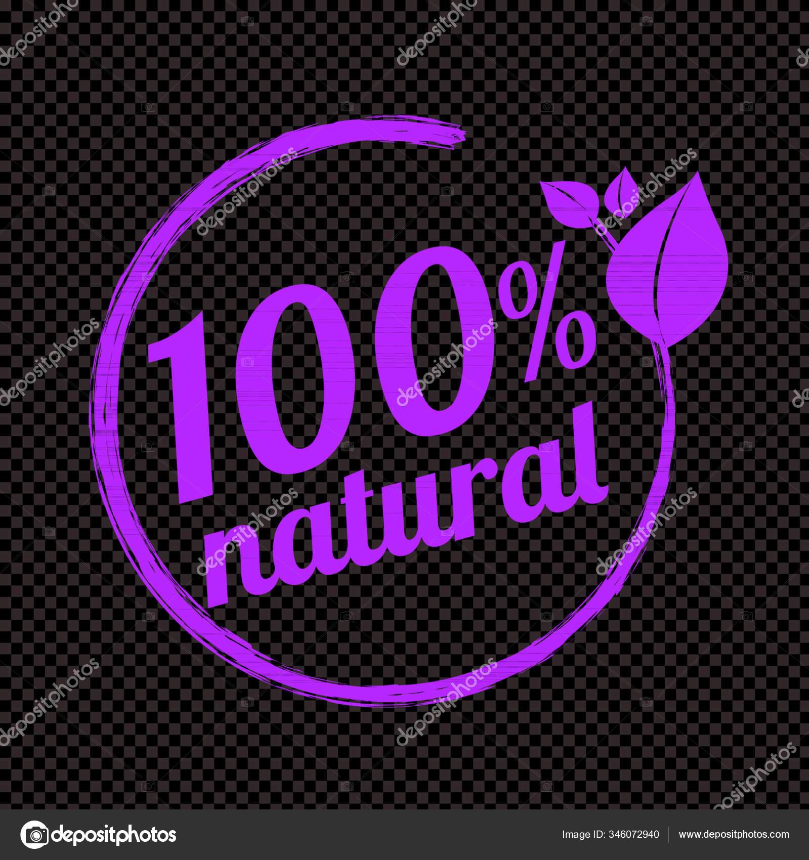100 Natural Logo Symbol Transparent Background Vector Illustration ...