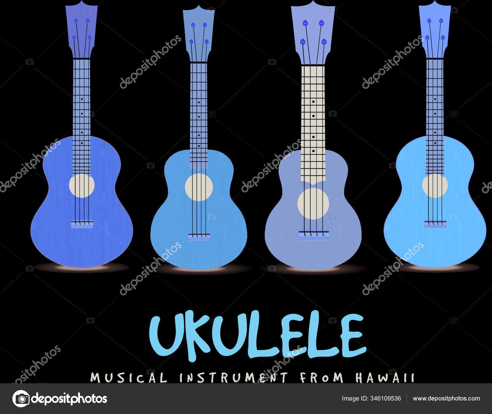 Ukulele Hawaiian Musical Instrument Vector Illustration White ...