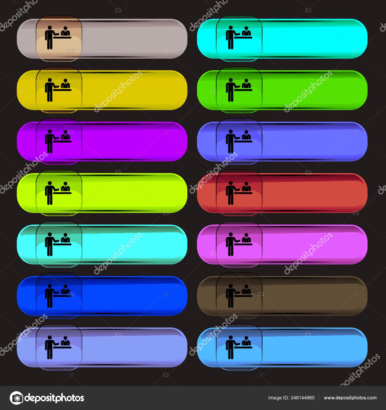 Colorful Icons Signs Form Button Symbol Your Design Vector Illustration ...