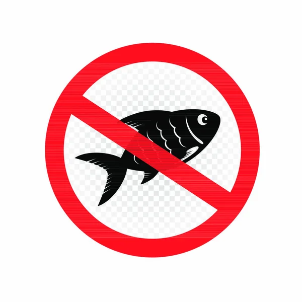 Fish Symbol Fishing Prohibited Sign Icon White Transparent Background ...