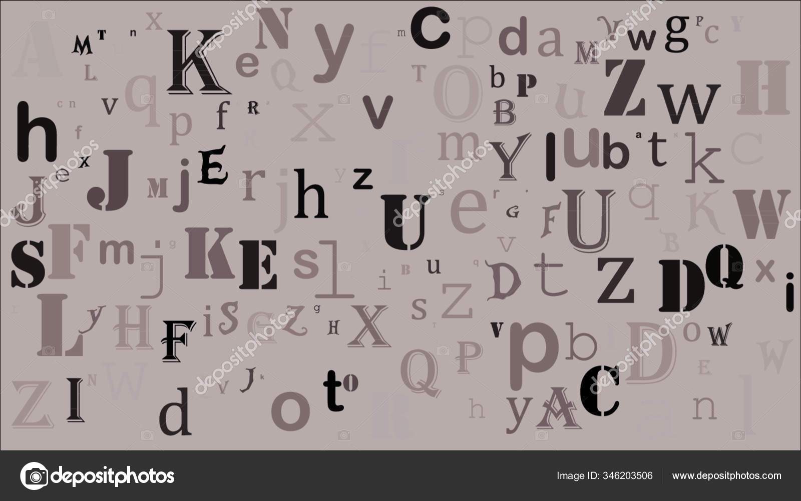 Cayendo Letras Azar Alfabeto Hermoso Diseño Fondo Vector de stock por ...