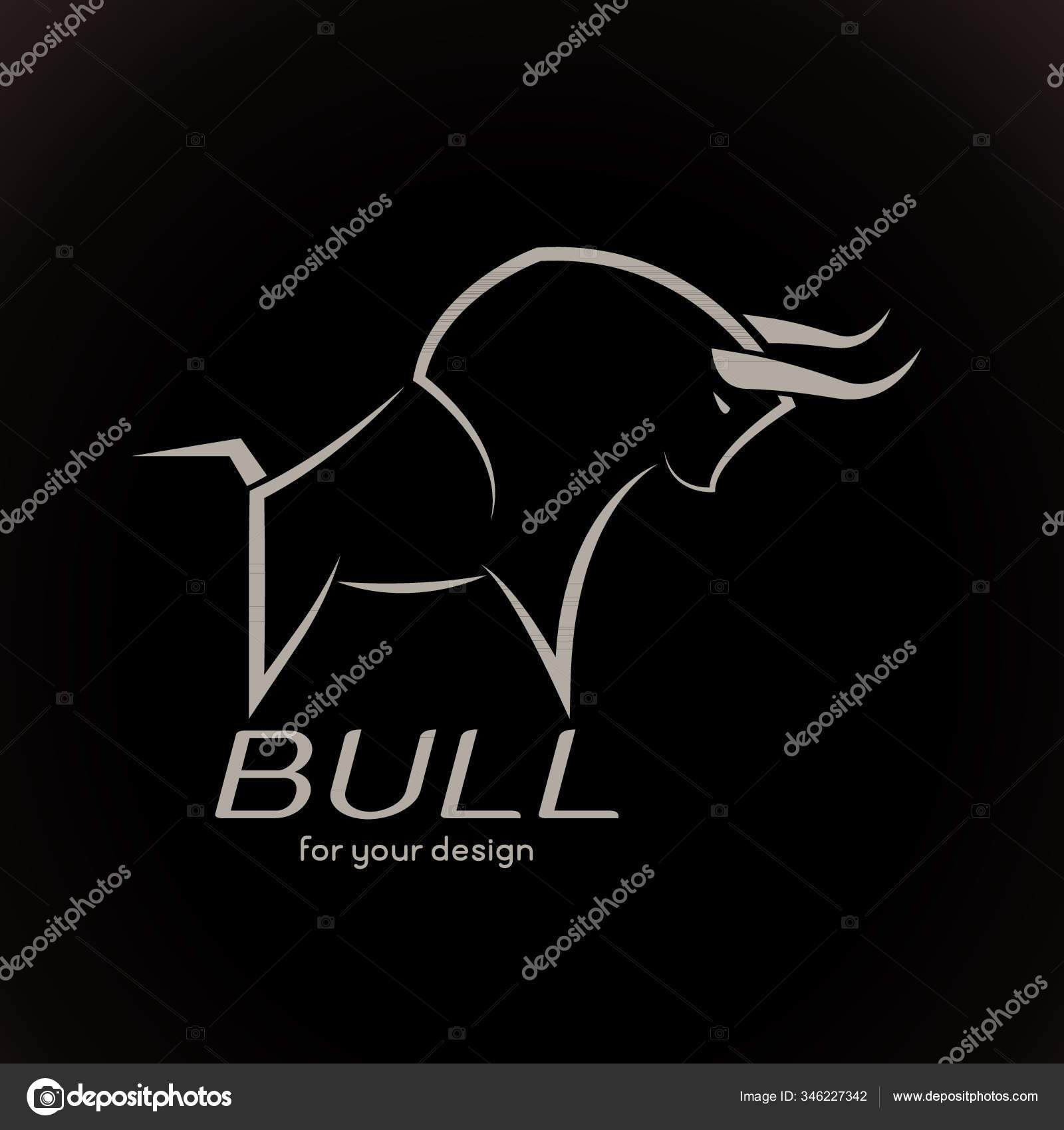 Vector Bull Design White Background Wild Animals Vector Illustration ...