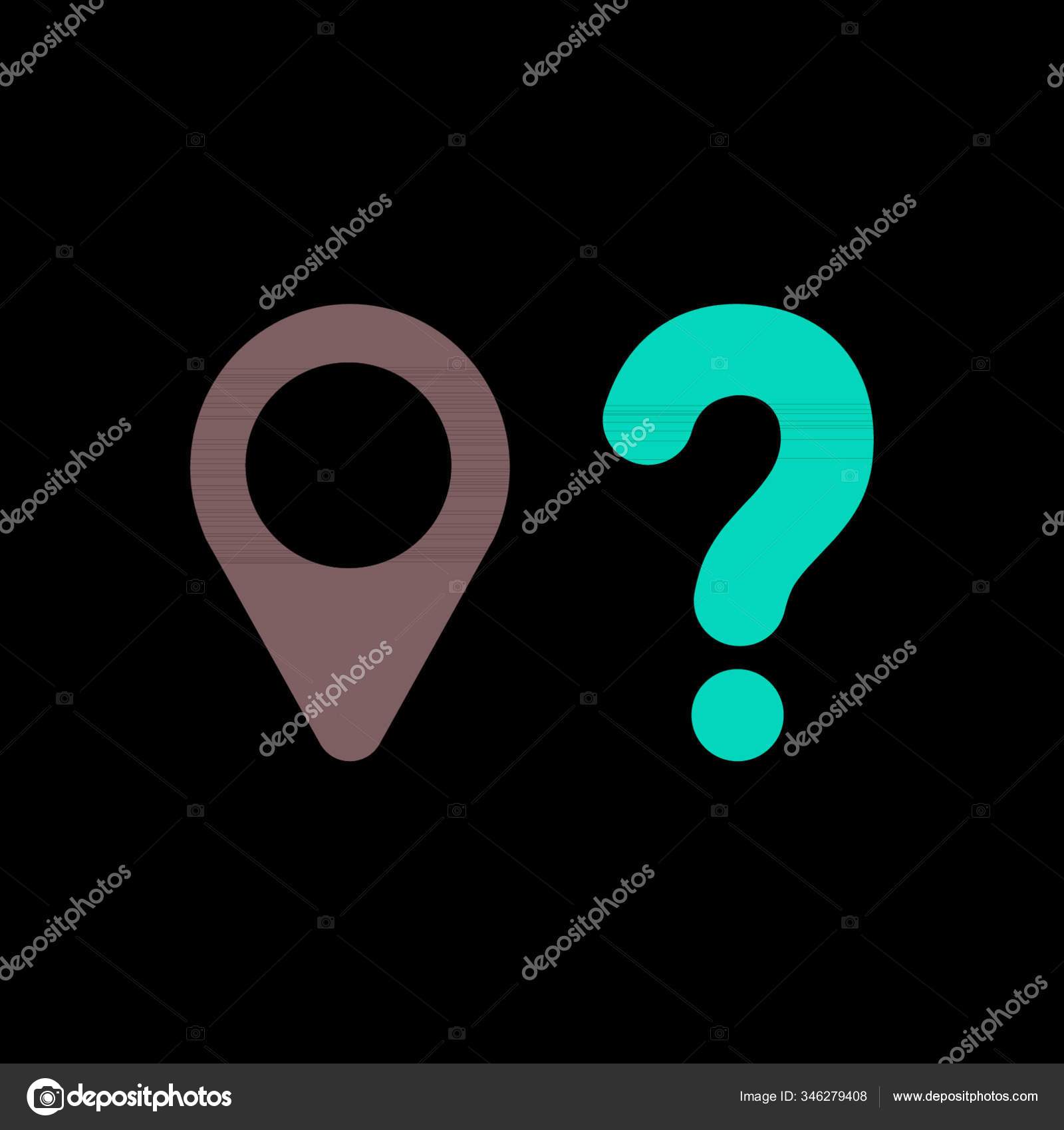 Vector Illustration Icon Concept Map Pointer Question Mark Stock Vector ...