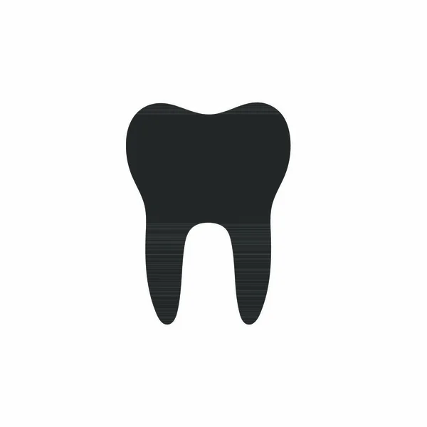 Tooth Flat Icon Reflection Green Background Vector Illustration Stock ...
