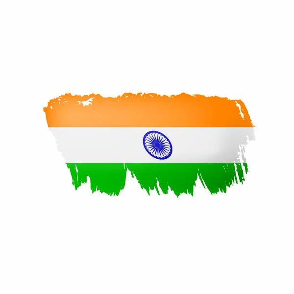 India National Flag Vector Illustration White Background Stock Vector ...