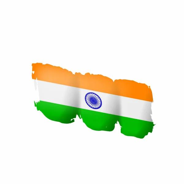 India National Flag Vector Illustration White Background Stock Vector ...