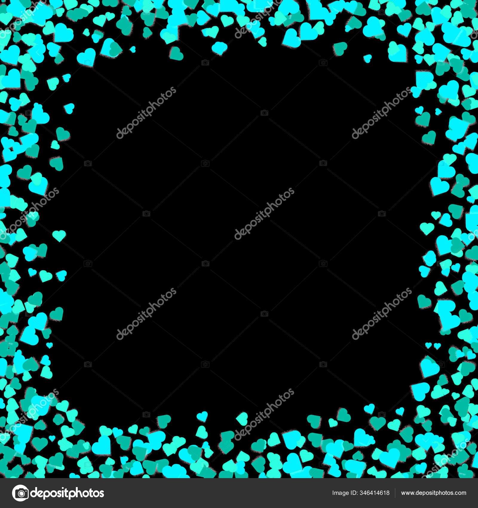 Hearts Borders Isolated Background Gradient Mesh Vector Illustration ...