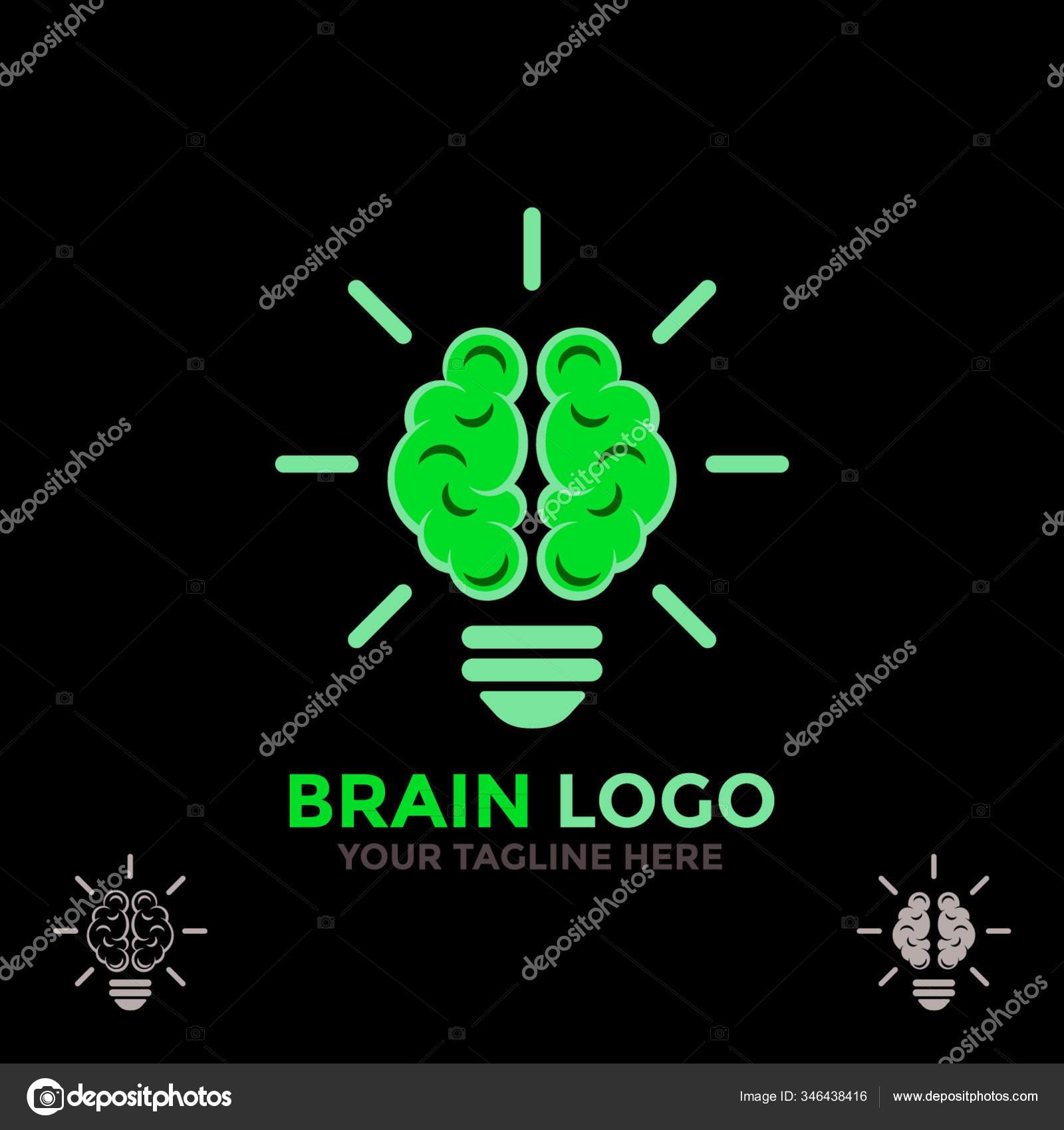 Logo Brain Symbol Creative Ideas Mind Thinking Vector Illustration ...