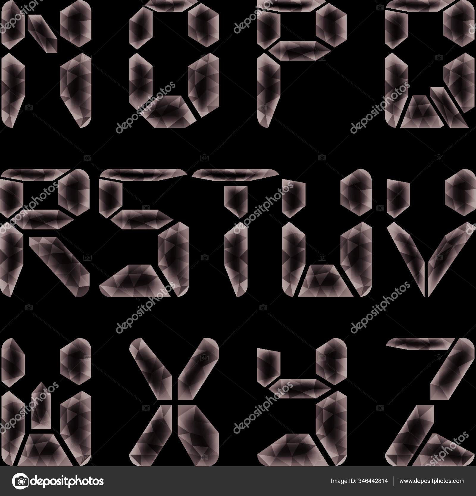 Digital Polygon Font Stock Vector Image by ©YAYImages #346442814
