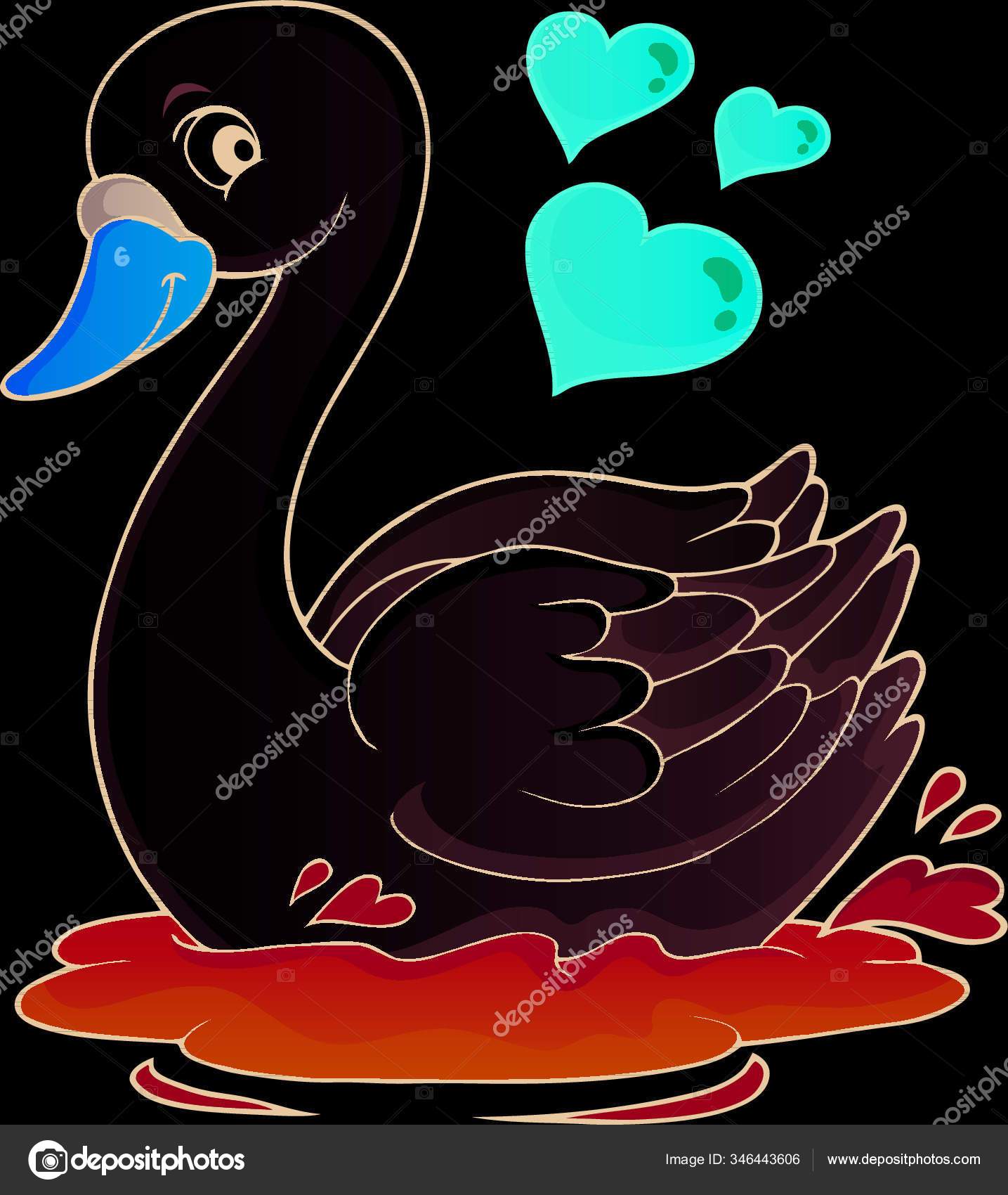 Valentine Swan Theme Image Eps10 Vector Illustration Stock Vector by ...