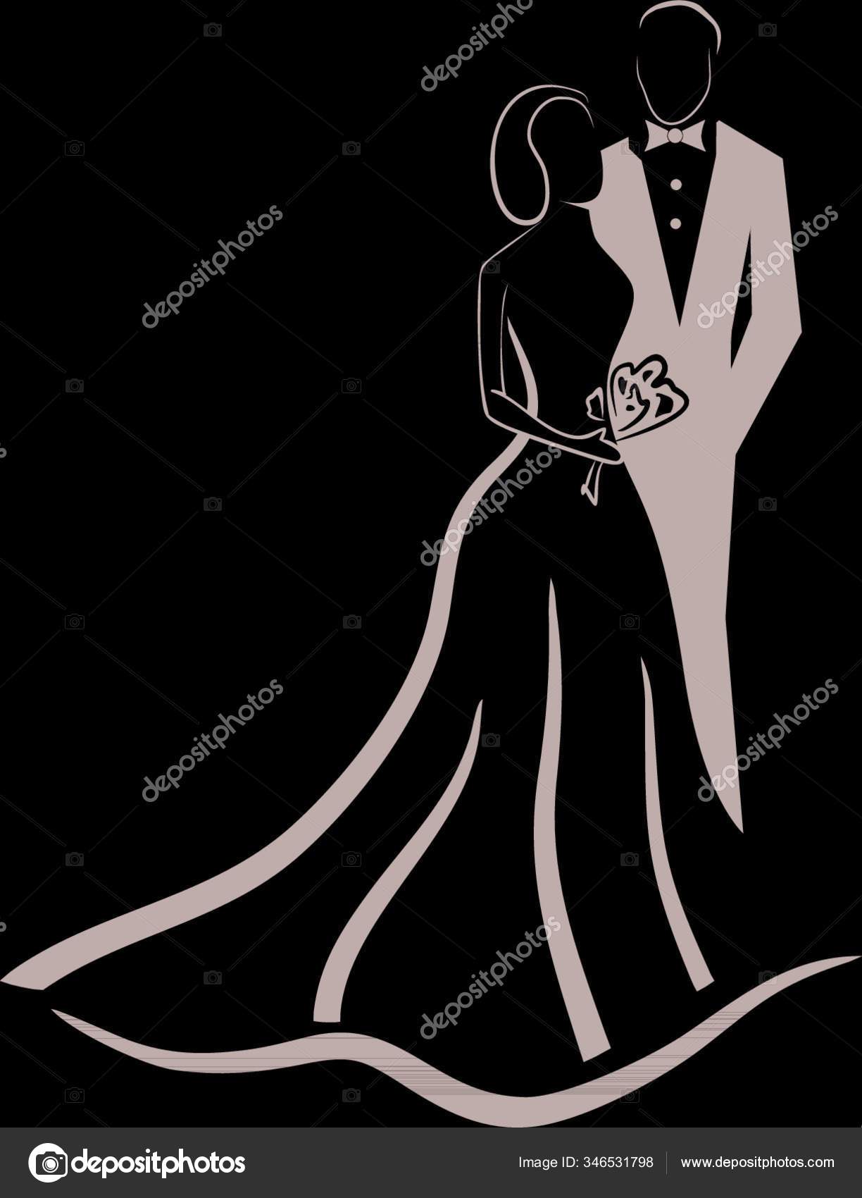 Boda Pareja Vector Eps Stock Vector by ©YAYImages 346531798