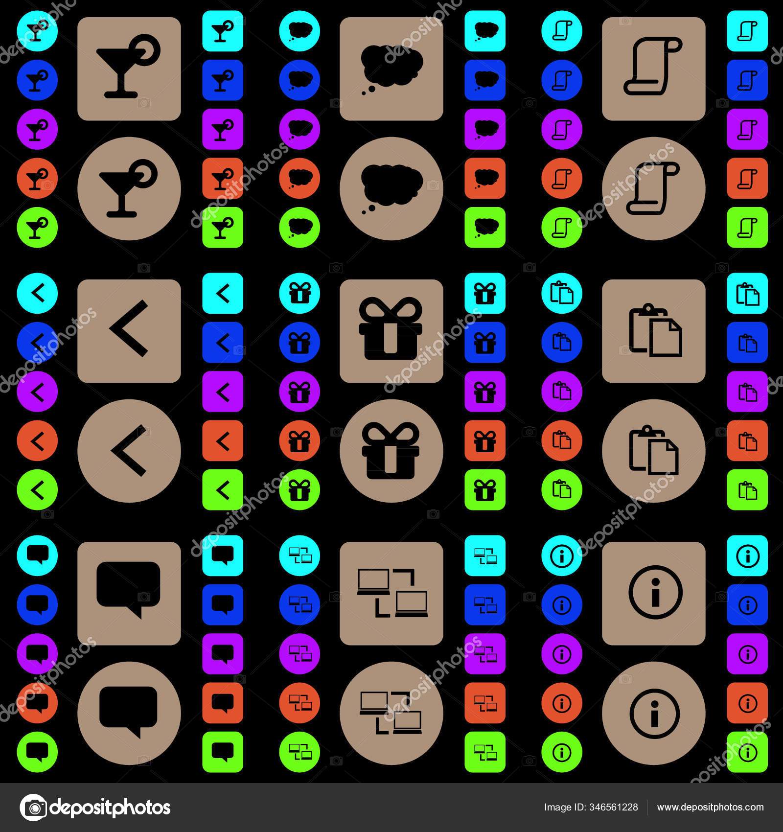 Cocktail Chat Cloud Scroll Arrow Left Gift Survey Chat Bubble Stock ...