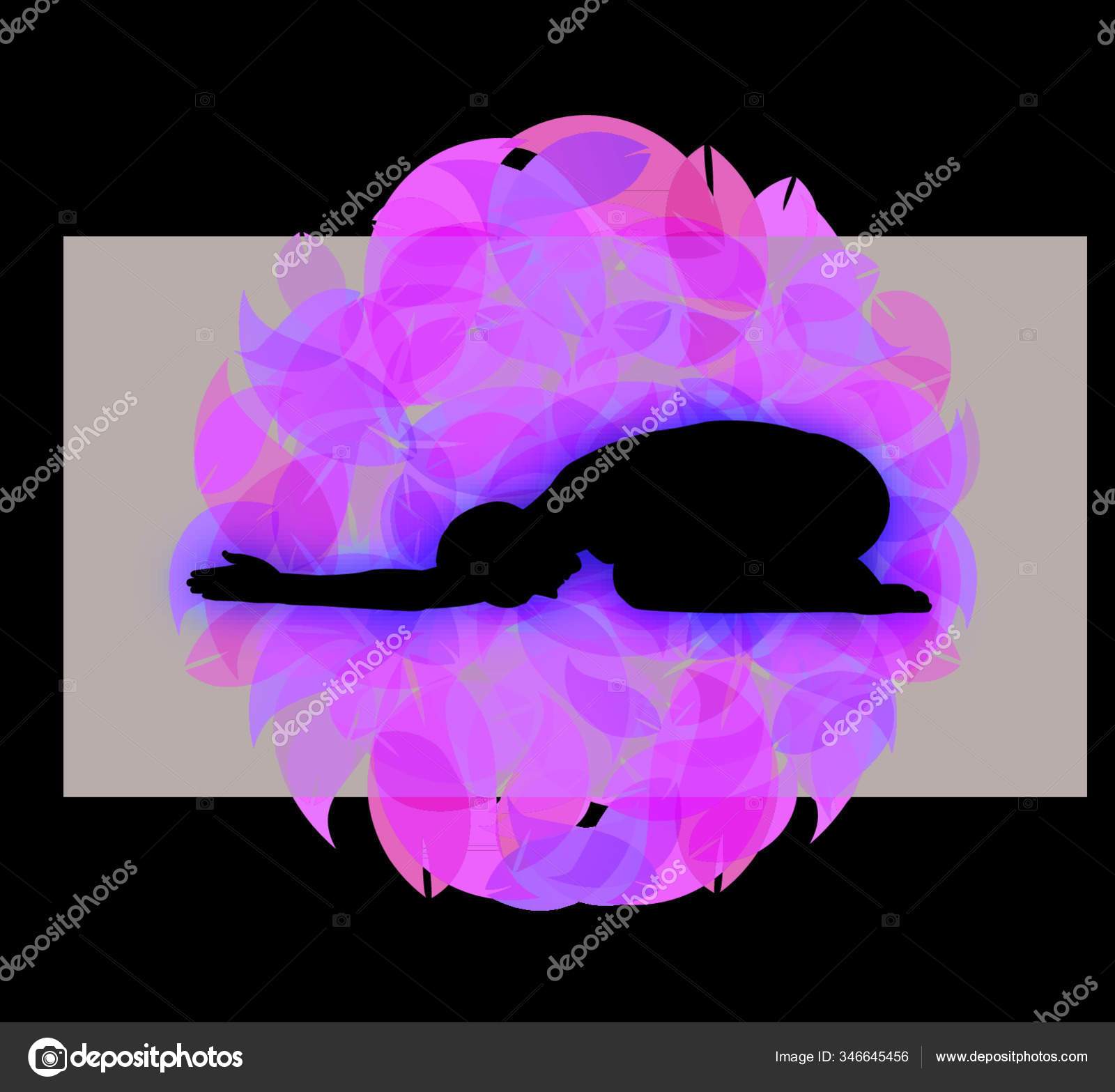 Person Performing Yoga Pose Shashankasana Stock Vector Image by ...