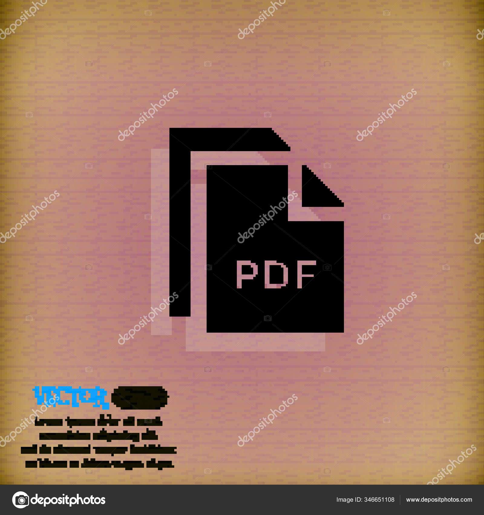 File Pdf Icon Symbol Blue Green Abstract Background Shadow Space Stock ...