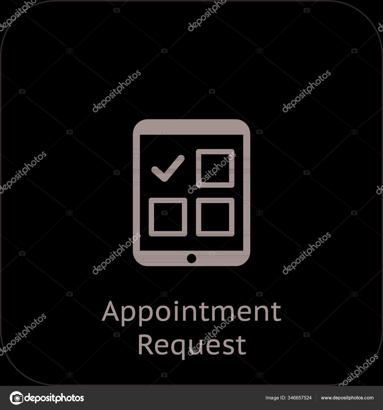Appointment Request Medical Services Icon Flat Design Isolated Stock ...