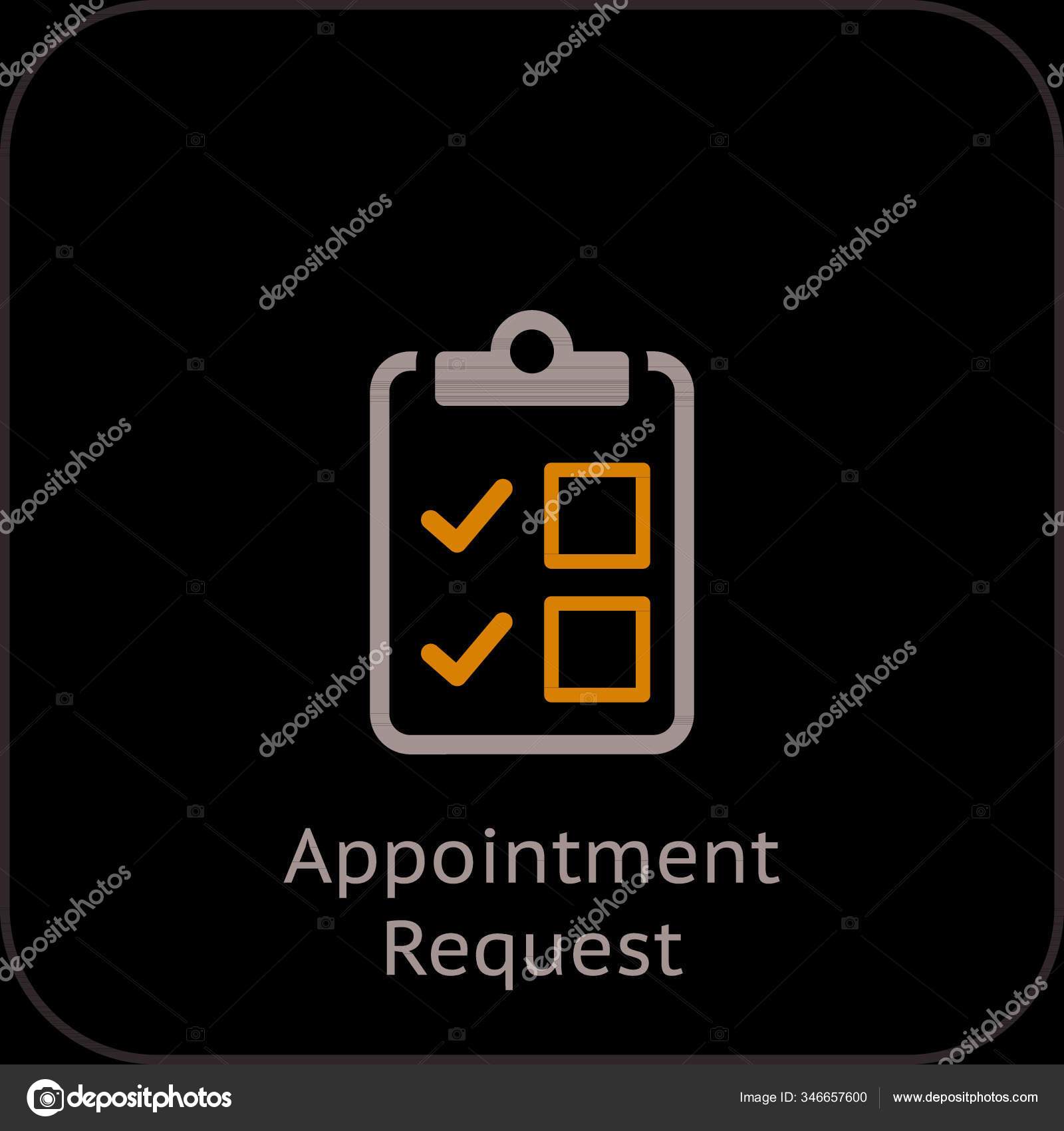 Appointment Request Medical Services Icon Flat Design Isolated Stock ...