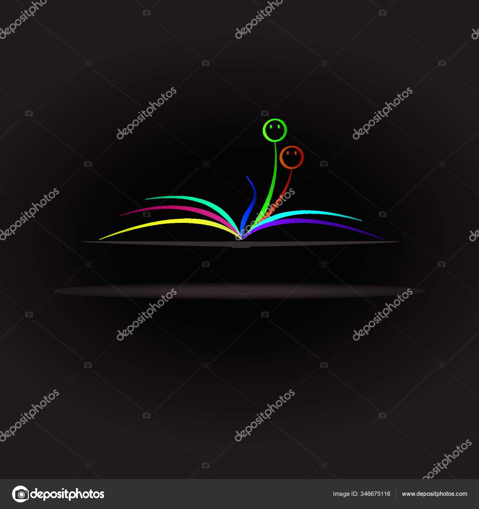 Abstract Open Book Color Sheets Faces Stock Vector Image by ©YAYImages ...
