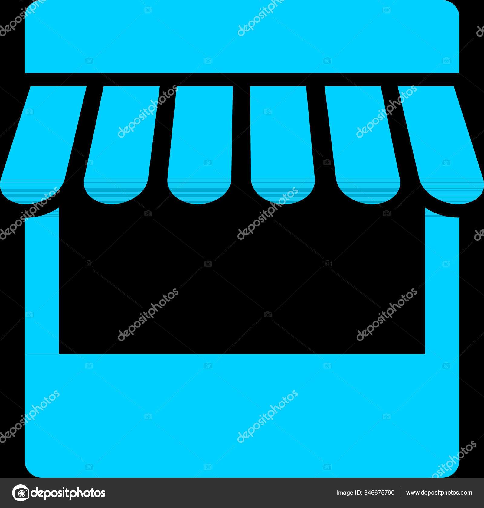 Store Icon Vector Style Flat Symbol Orange Color Rounded Angles Stock ...