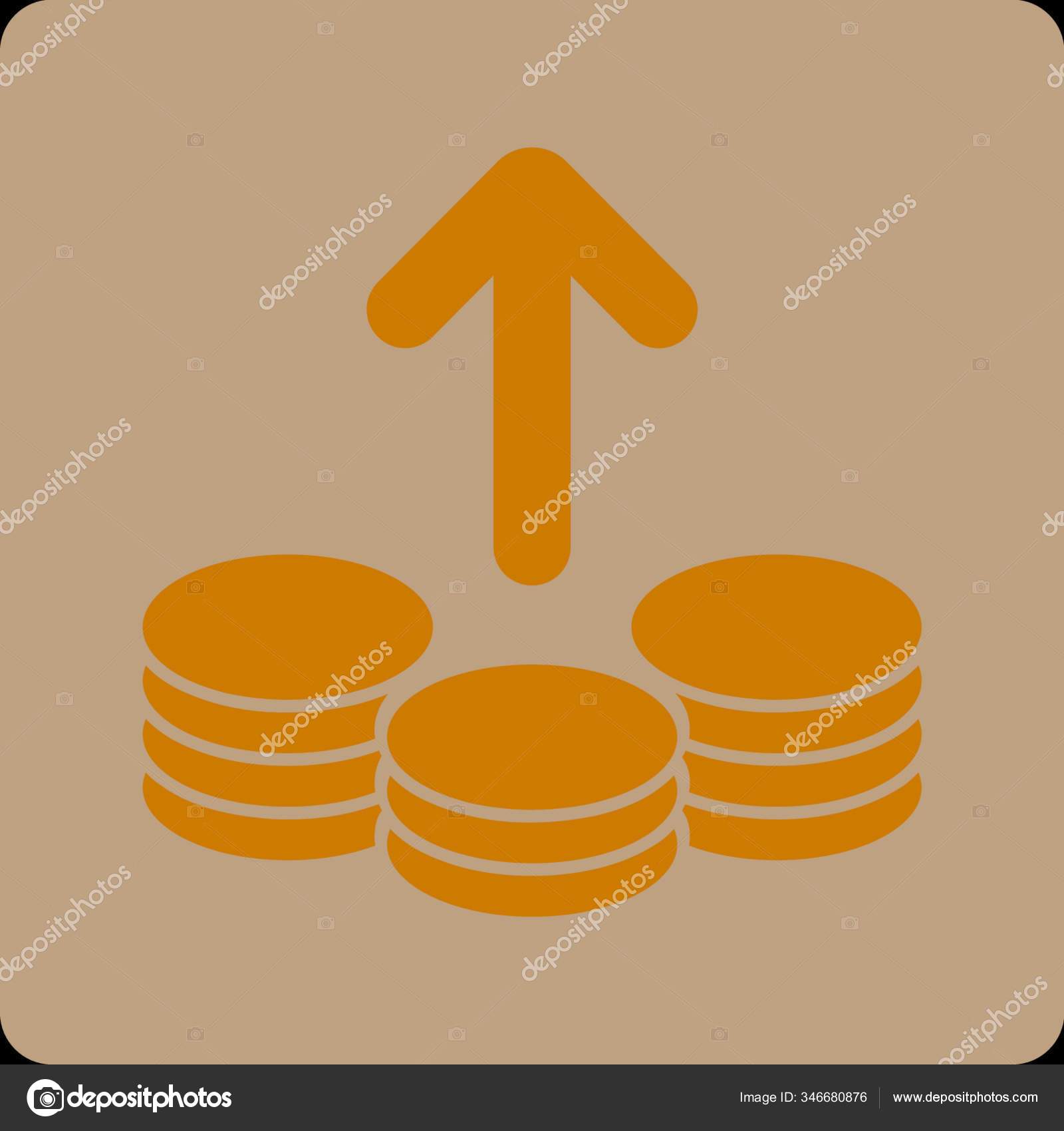 Payout Icon Vector Style Smooth Blue Colors Flat Square Rounded Stock ...