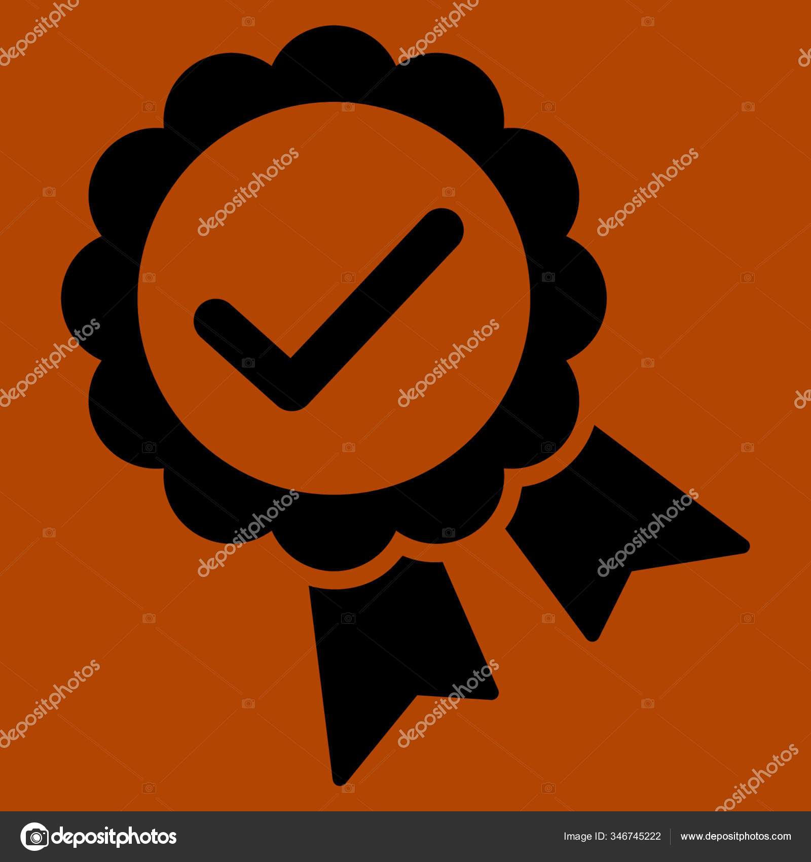 Approved Icon Competition Success Bicolor Icon Set Vector Style Flat ...