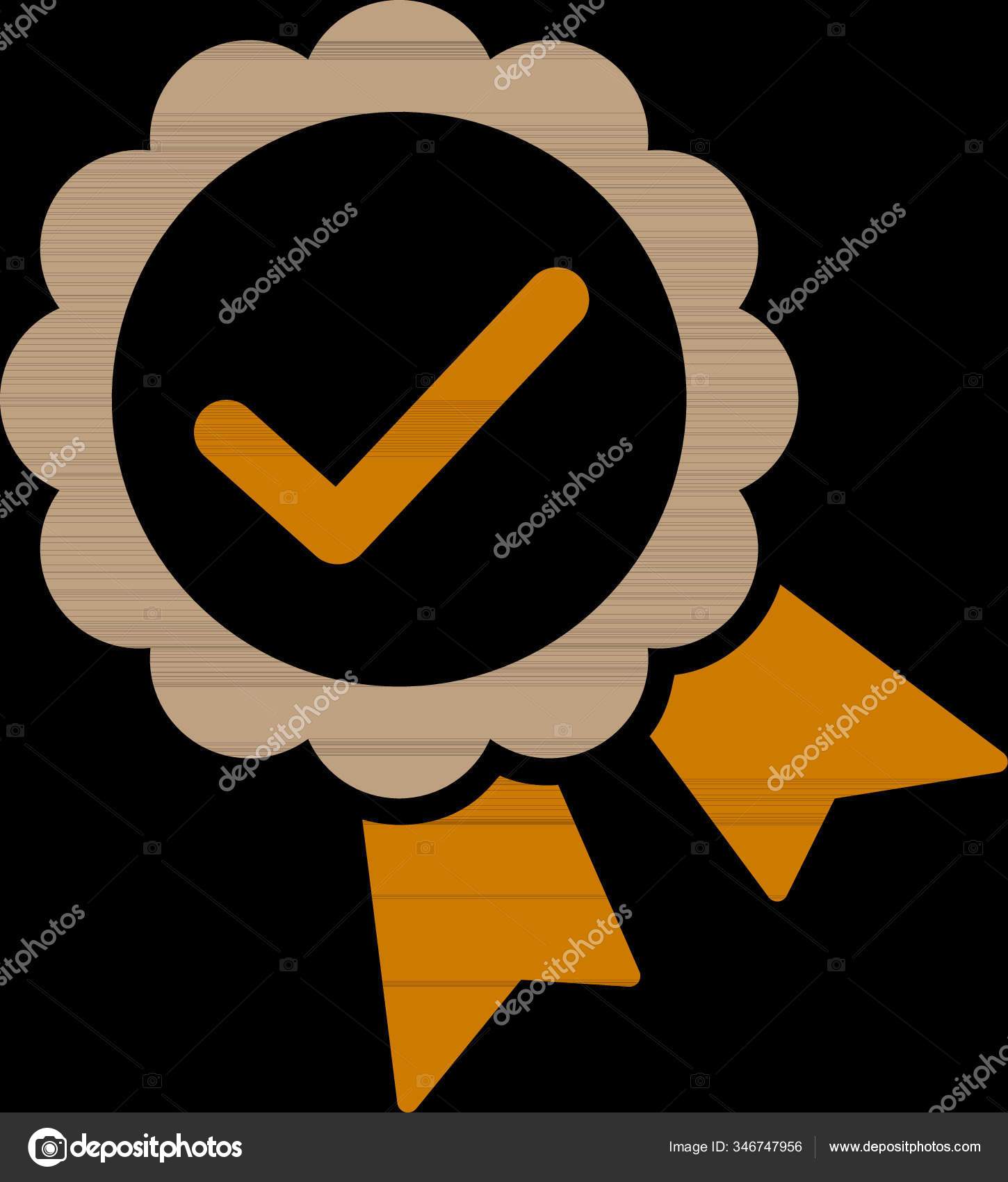 Approved Icon Competition Success Bicolor Icon Set Vector Style Flat ⬇ ...