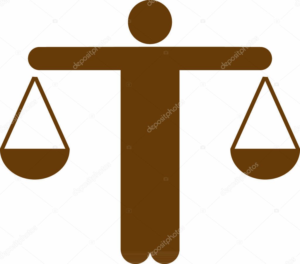 Icono de abogado. Este símbolo vectorial plano utiliza color marrón ...