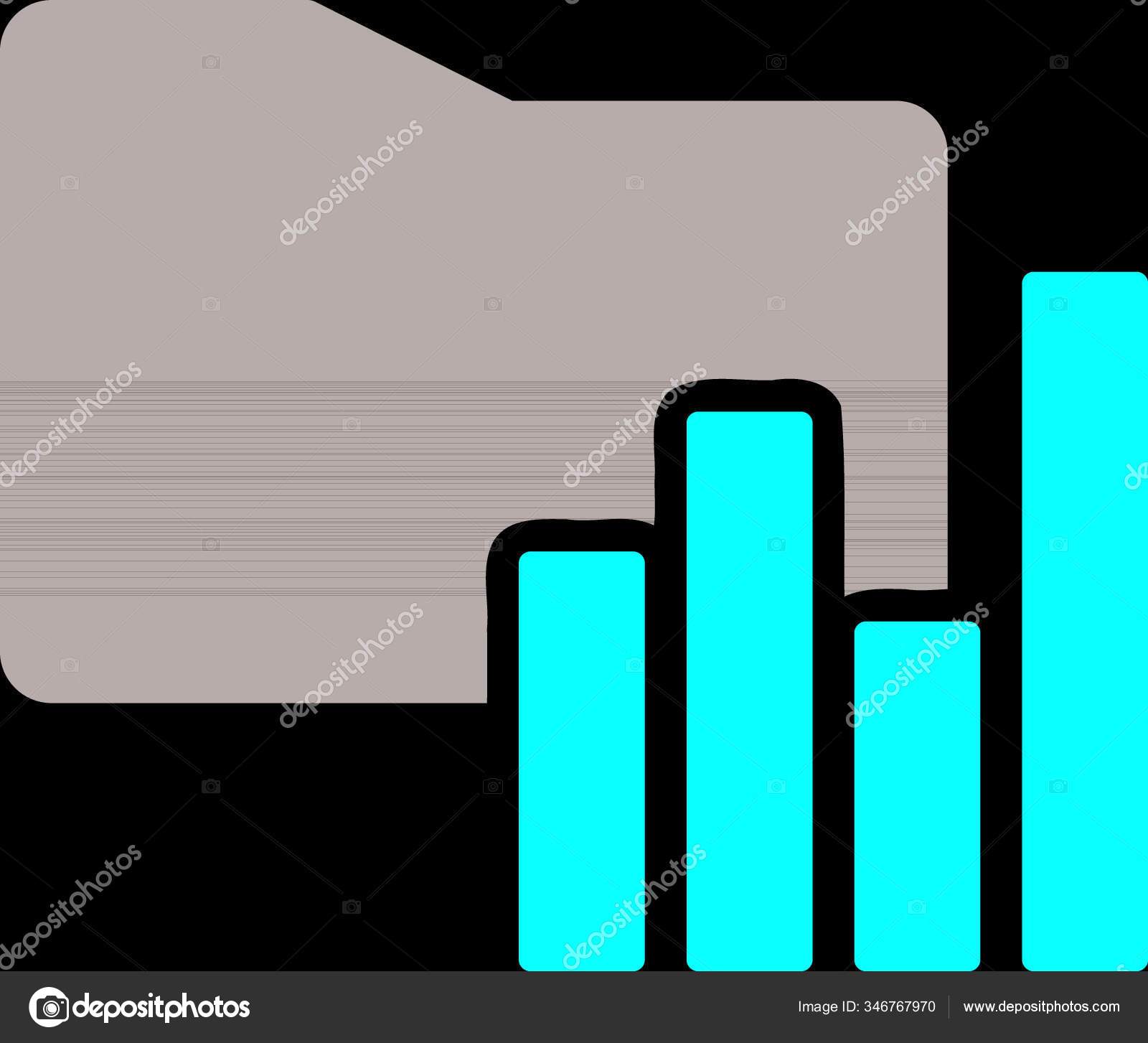 Icono Carpeta Gráficos Business Bicolor Set Este Símbolo Vectorial ...